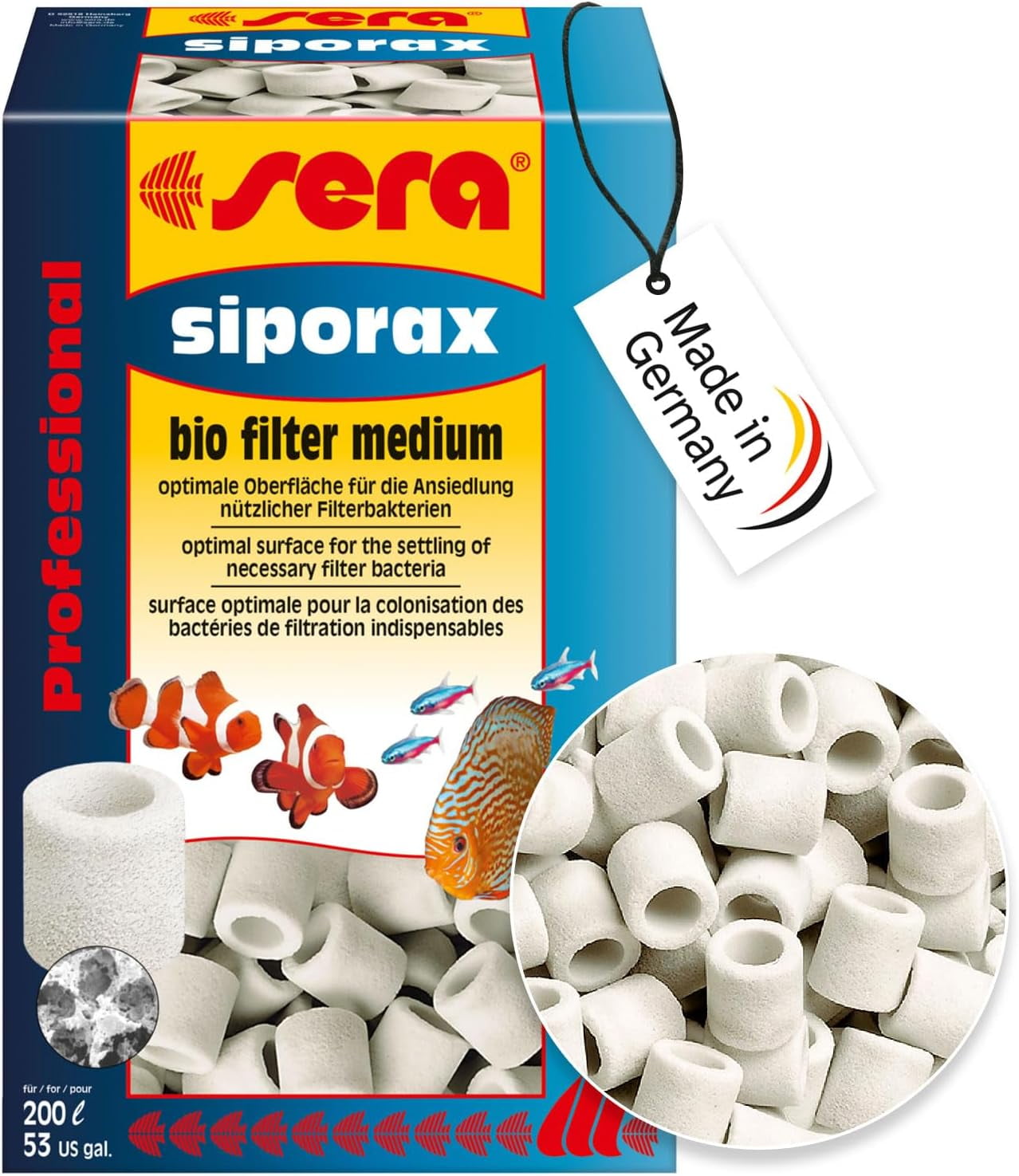 Sera siporax Aquarium Bio-Filter Medium for 53 gal. 290 Grams - Walmart.com