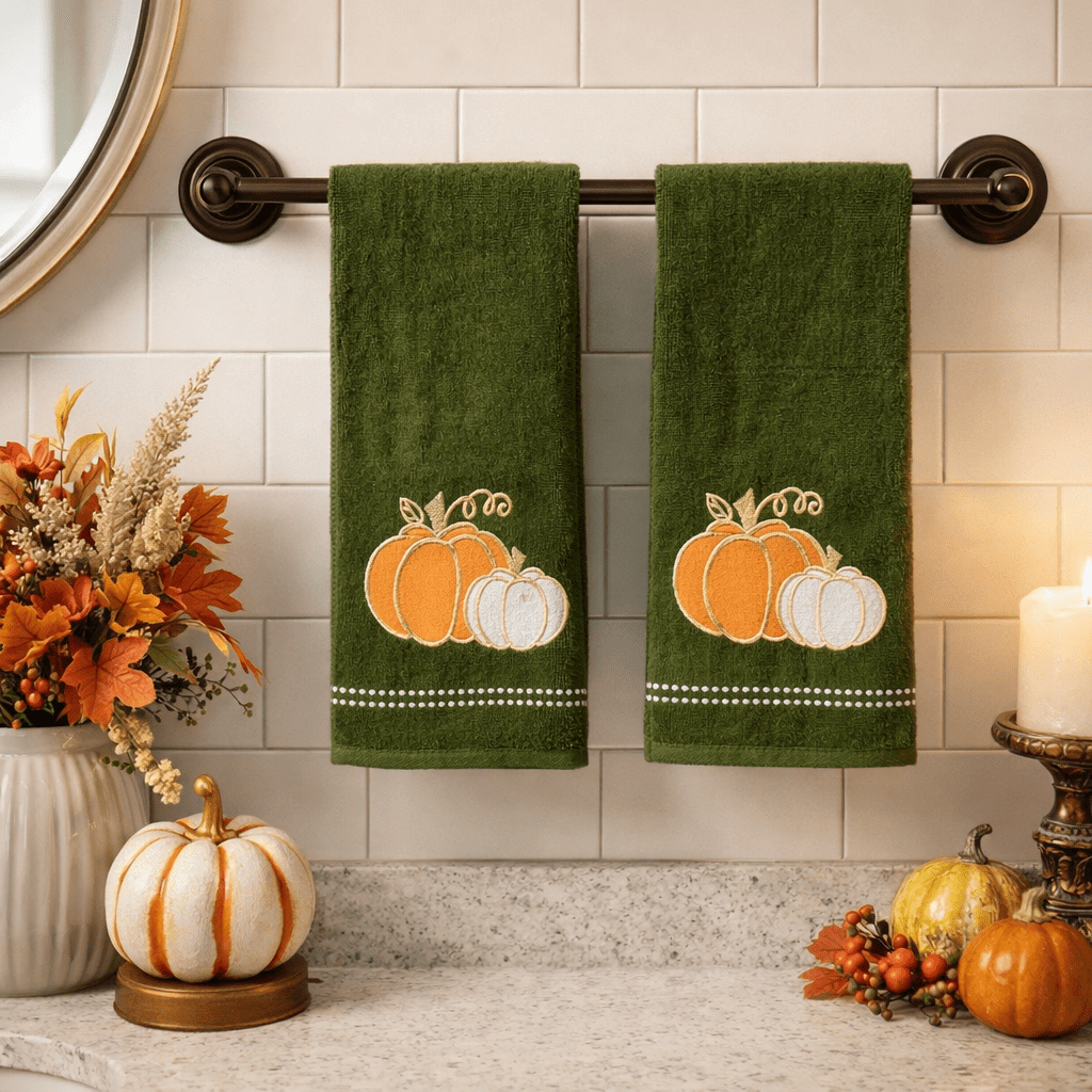 Serafina Home Autumn Fall Bath Hand Towels Bathroom Decor Farmhouse ...