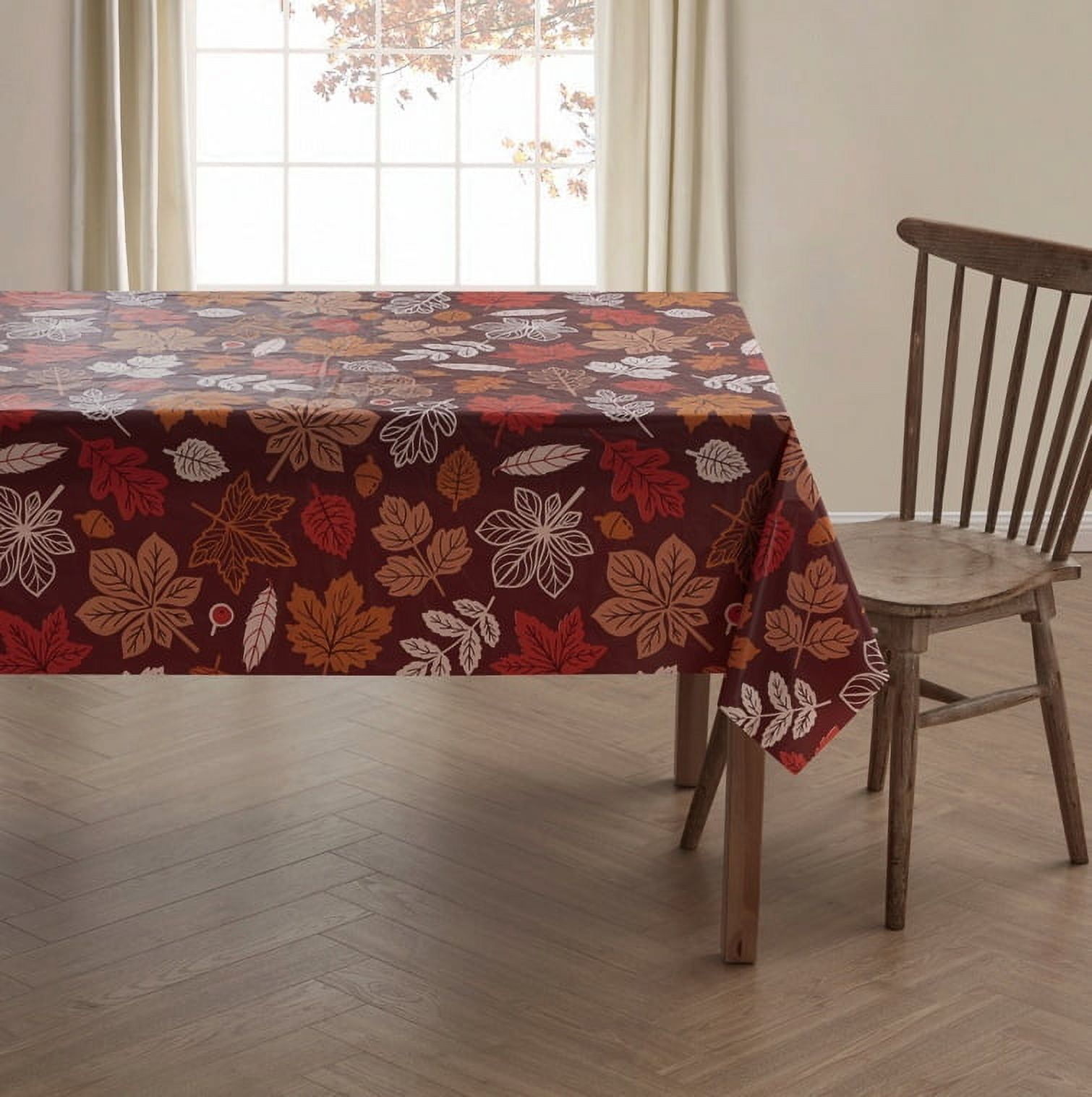 Serafina Home Autumn Thanksgiving Vinyl Flannel Backed Tablecloth - 52 ...