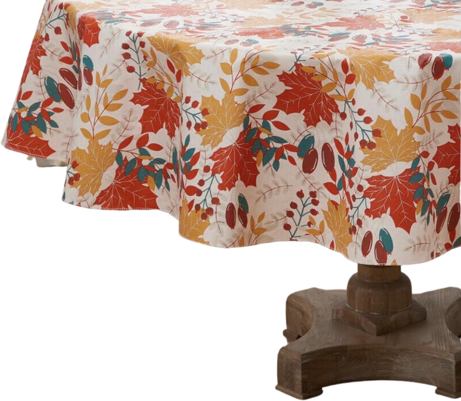 Serafina Home Autumn Thanksgiving Fall Maple Leaves Vinyl Flannel ...