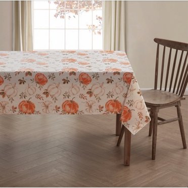Serafina Home Fall Autumn Flannel Back Vinyl Tablecloth: Traditional ...