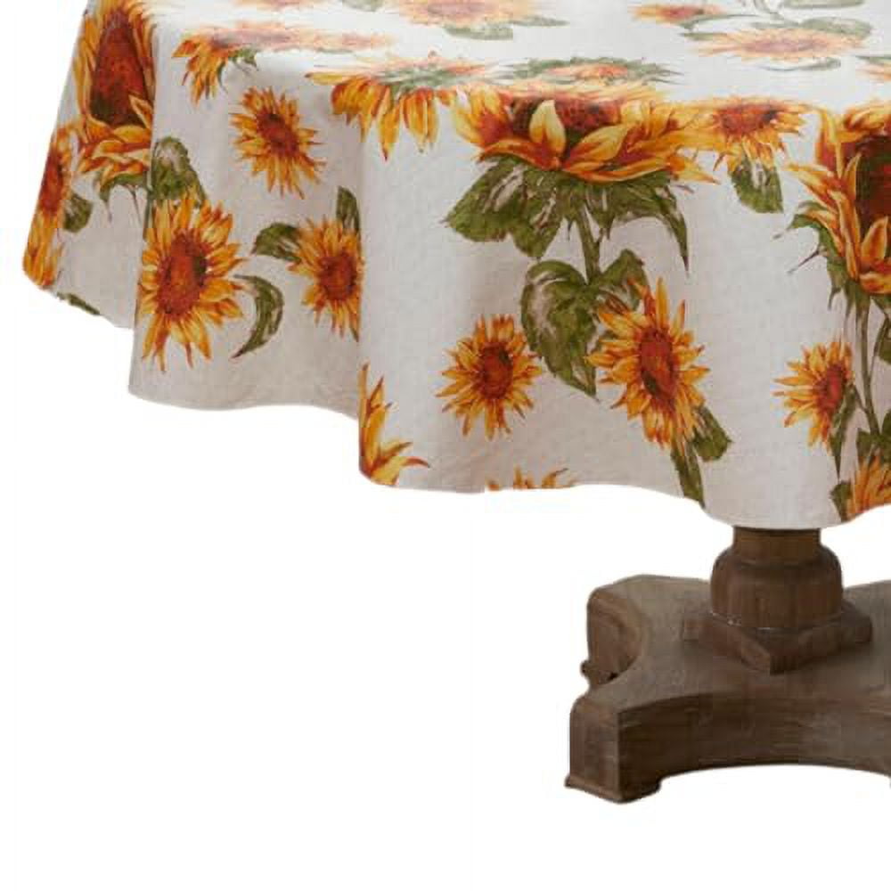 Serafina Home Autumn Thanksgiving Sunflower Fall Vinyl Flannel Backed ...