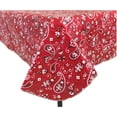 Serafina Home Bandana Red, White And Blue Paisley Flannel Back Vinyl ...