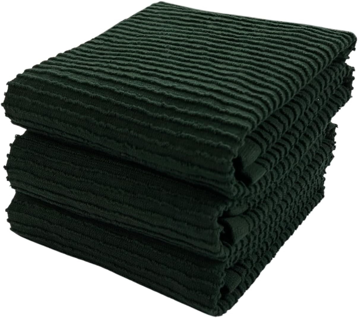 "Serafina Home Dark Green Dish Cloth Towels: 100% Cotton, Absorbent ...