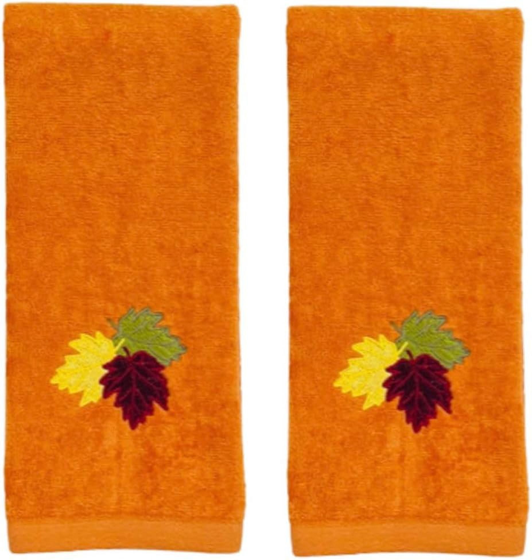 Serafina Home Decor Farmhouse Fall Hand Towels: Terracotta Rust Cotton ...