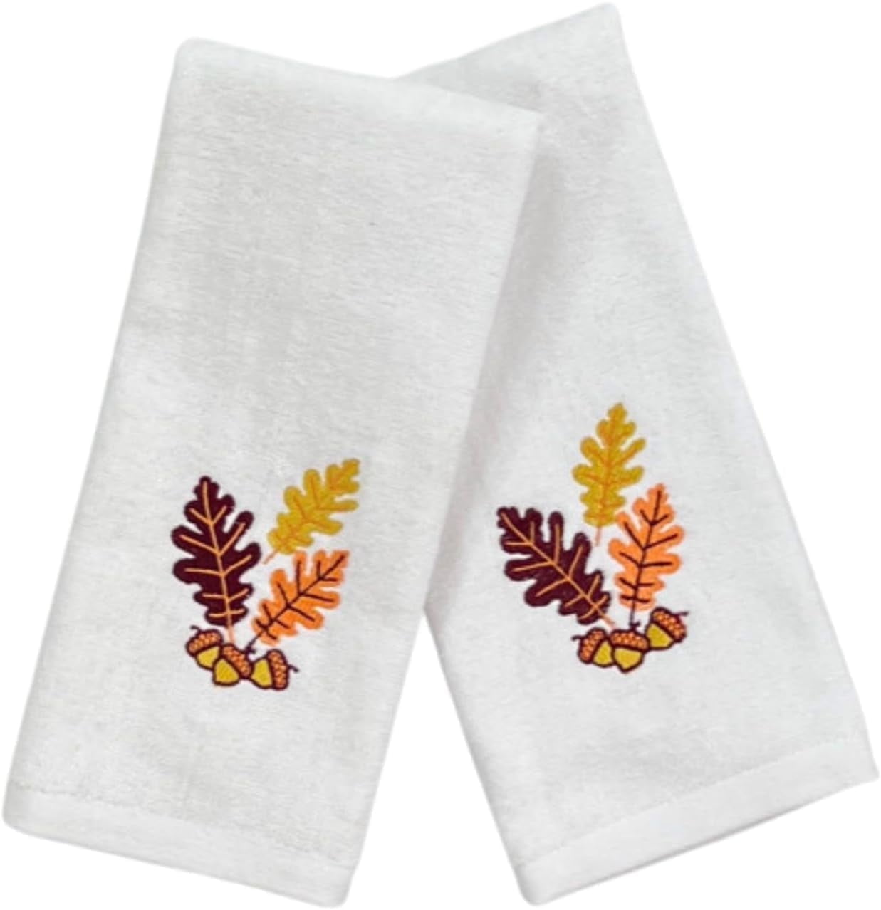 Serafina Home Decor Farmhouse Leaves And Acorns Fall Hand Towels, 2 ...