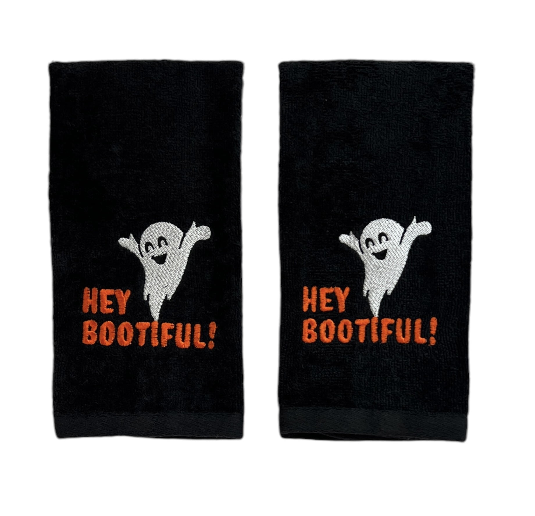 Serafina Home Towels: Plush Black Hey Bootiful Halloween, 2 Count ...