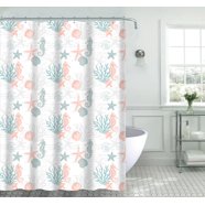 Serafina Home Ocean Sea Life Shower Curtain: Shells Coral Star Fish In ...