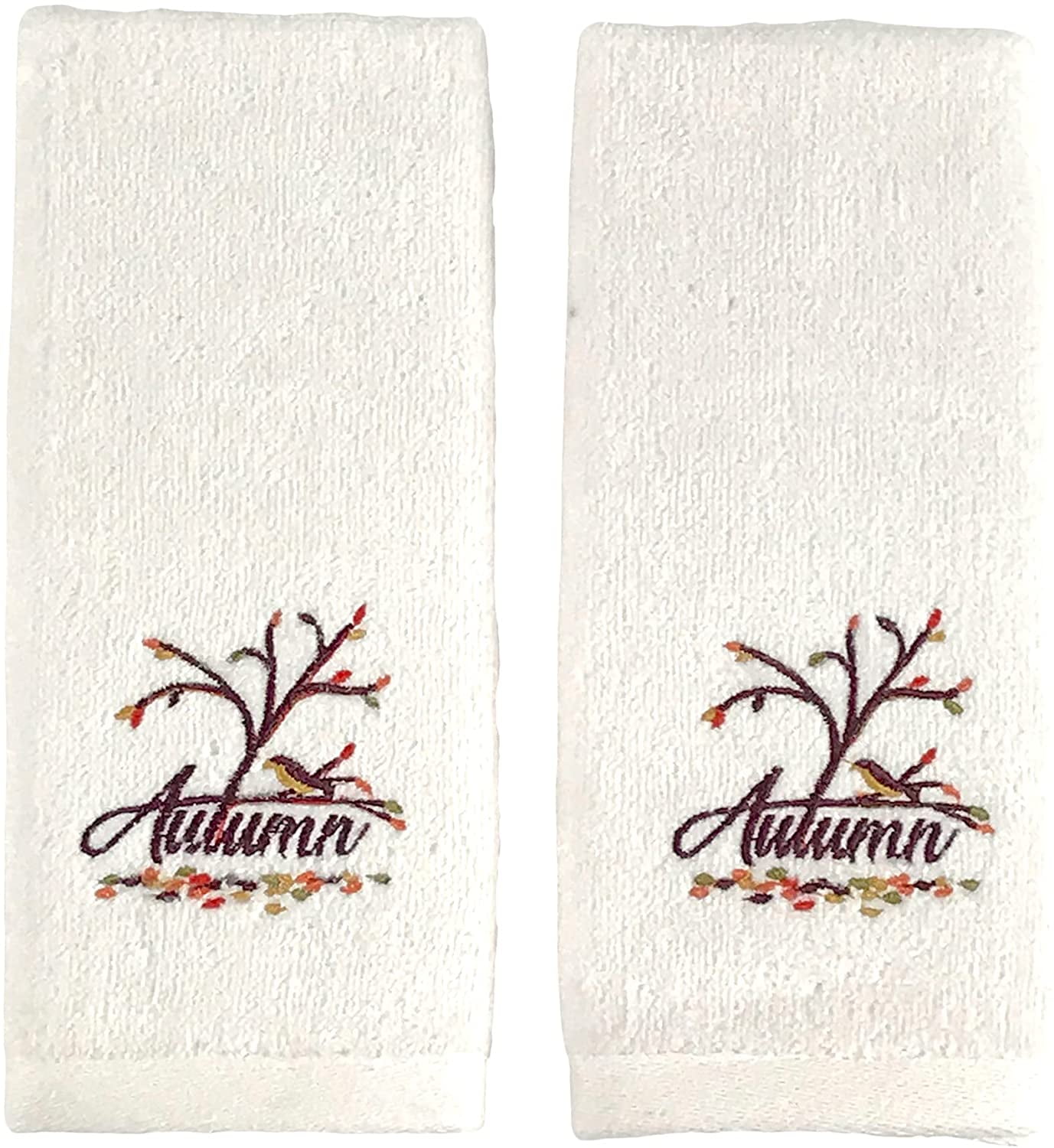 Serafina Home Decorative Fall Fingertip Towels: Plush Velour Cotton ...