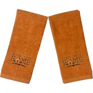 Serafina Home Harvest Fall Fingertip Towels: Plush Rust Orange Cotton ...