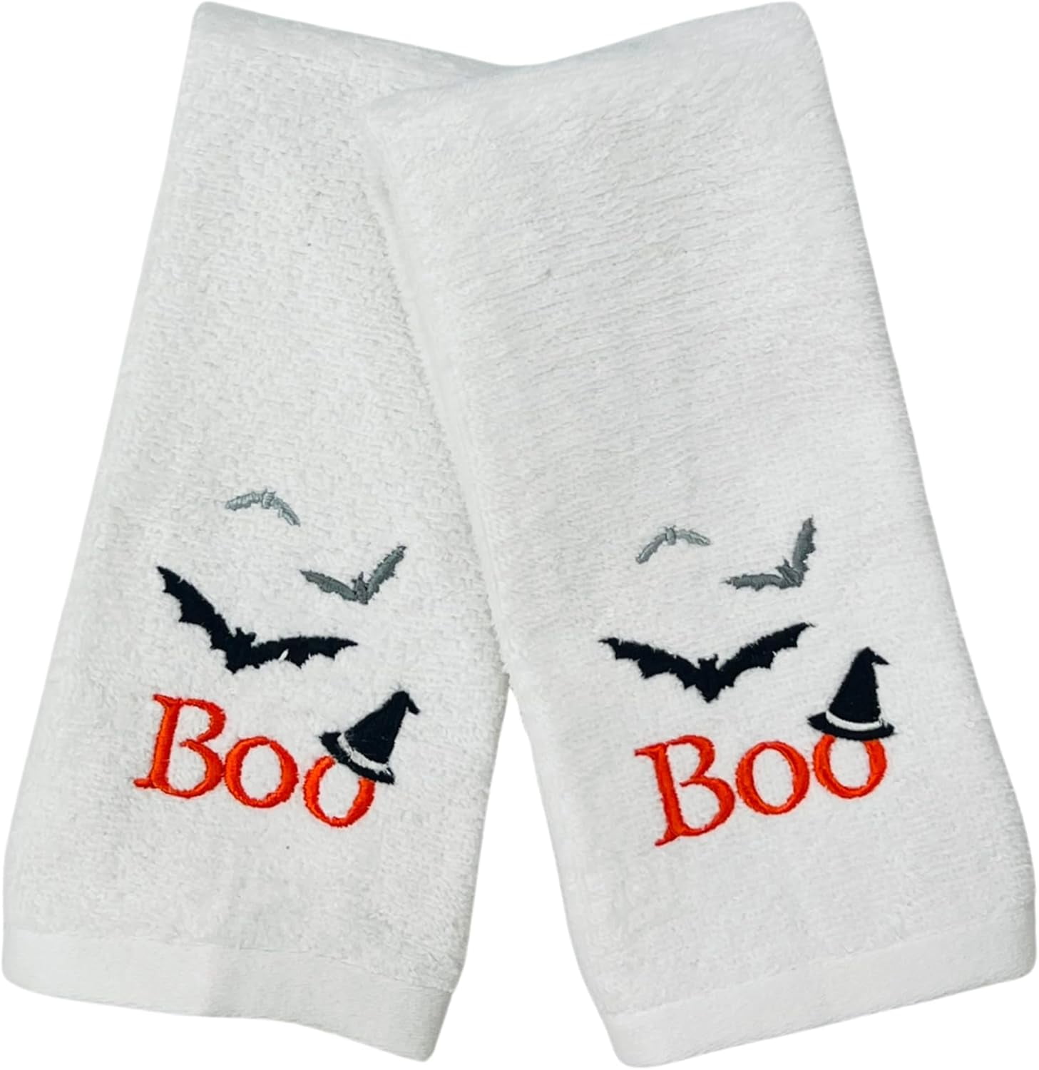 Serafina Home Decorative Halloween Fingertip Towels: Plush White ...