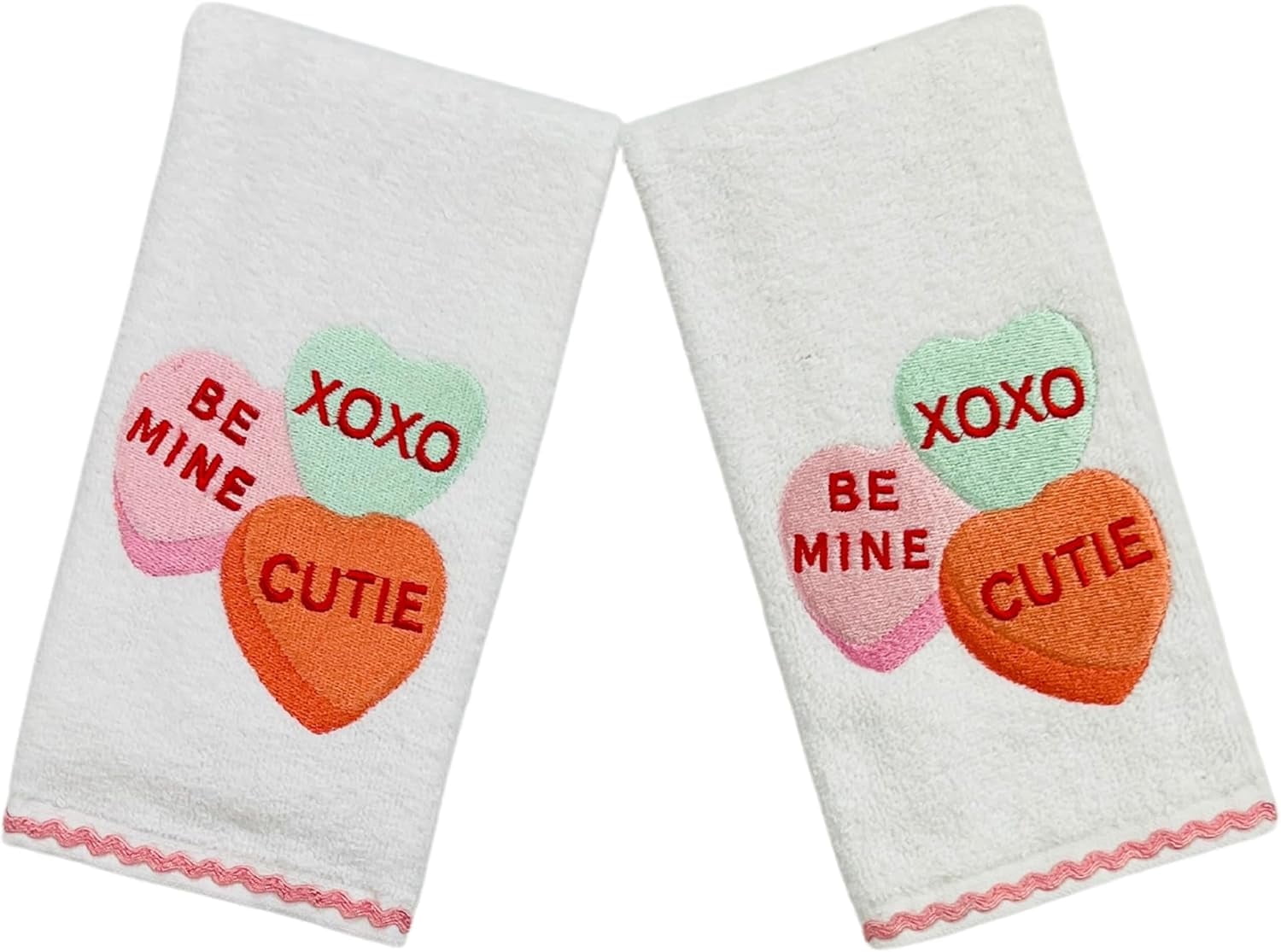 Serafina Home Decorative Valentine Theme Embroidered Bath Fingertip ...