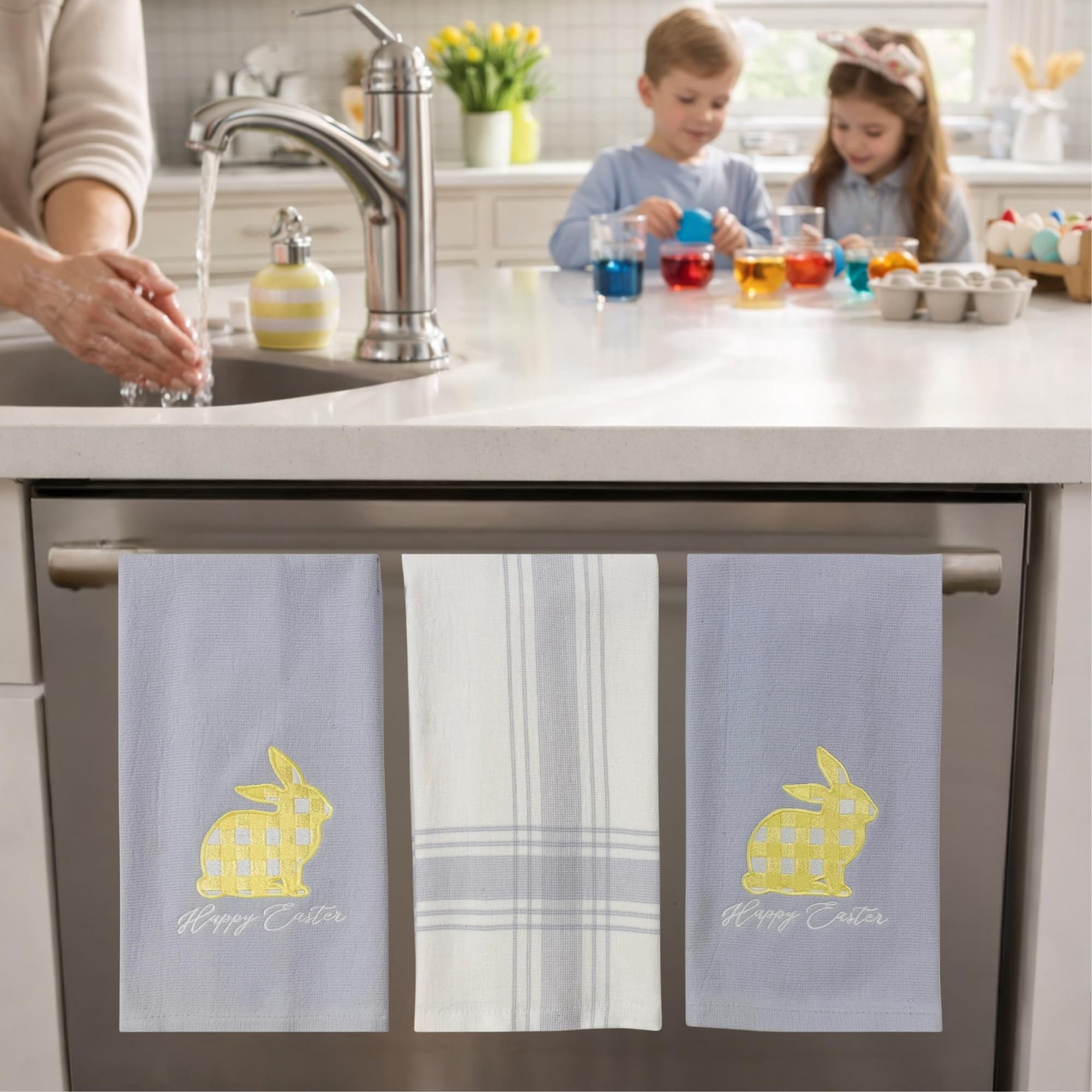Serafina Home Easter Bath Guest Hand Kitchen Towels: Soft Absorbent ...