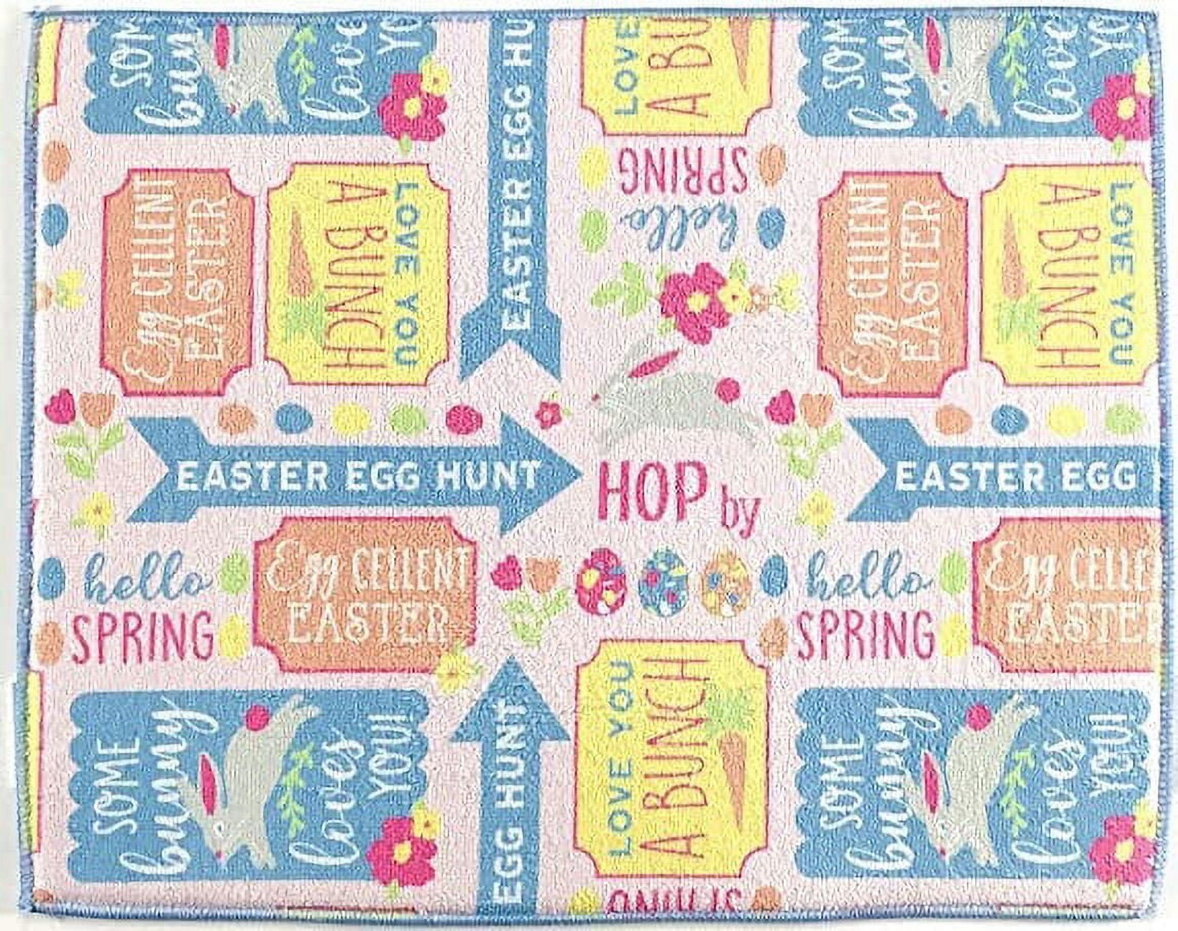 Serafina Home Easter Dish Drying Mat: Cute Symbols and Sentiments Including Butterfly Jelly ...