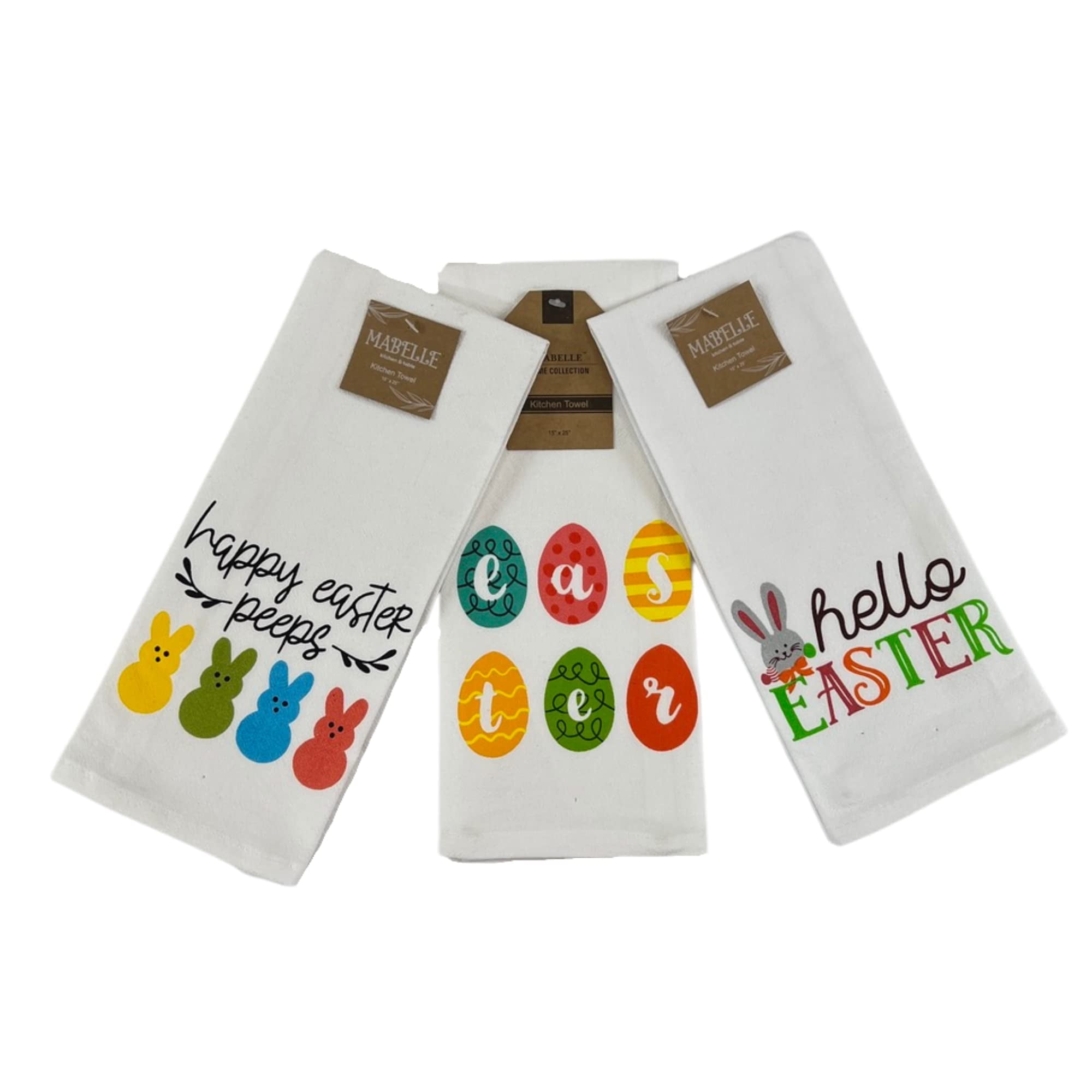 Serafina Home Easter Flour Sack Kitchen Dish Towels: Pink White Yellow ...