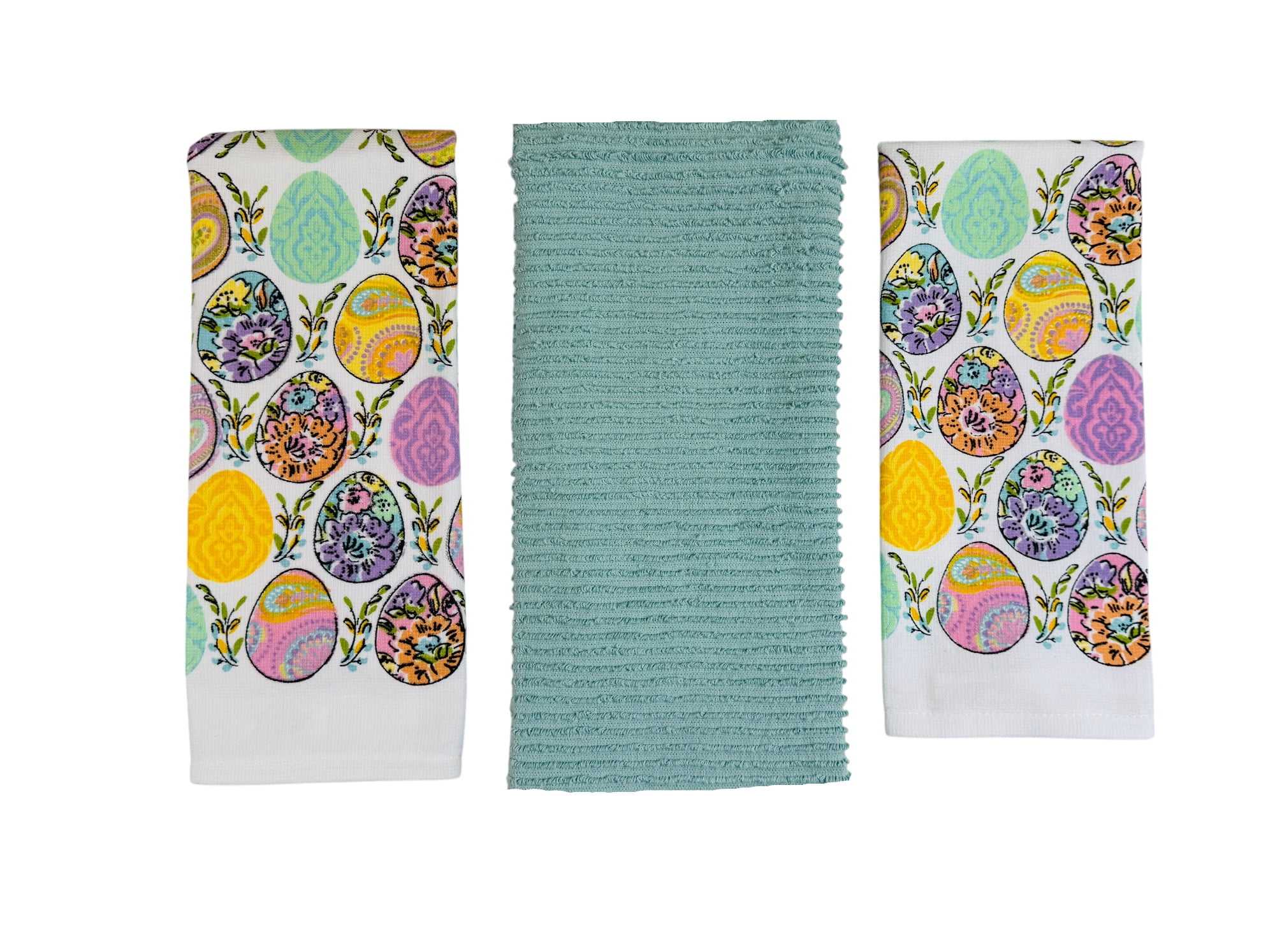 Serafina Home Easter Spring Kitchen Dish Towels, 3 Pc. Fun Decorative ...