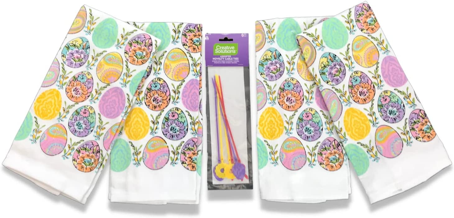 Serafina Home Easter Spring Kitchen Dish Towels, 4 Pc. Fun Decorative ...