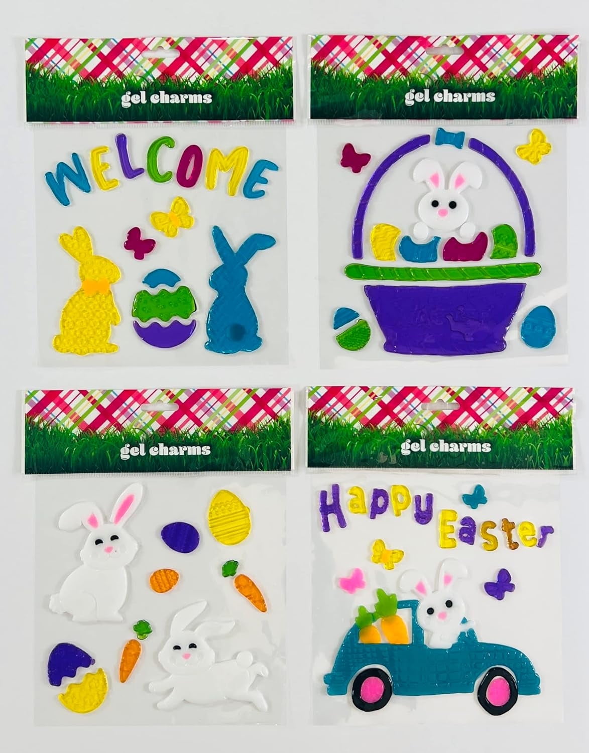 Serafina Home Easter Spring Window Clings Gel Decoration Pack: Colorful ...