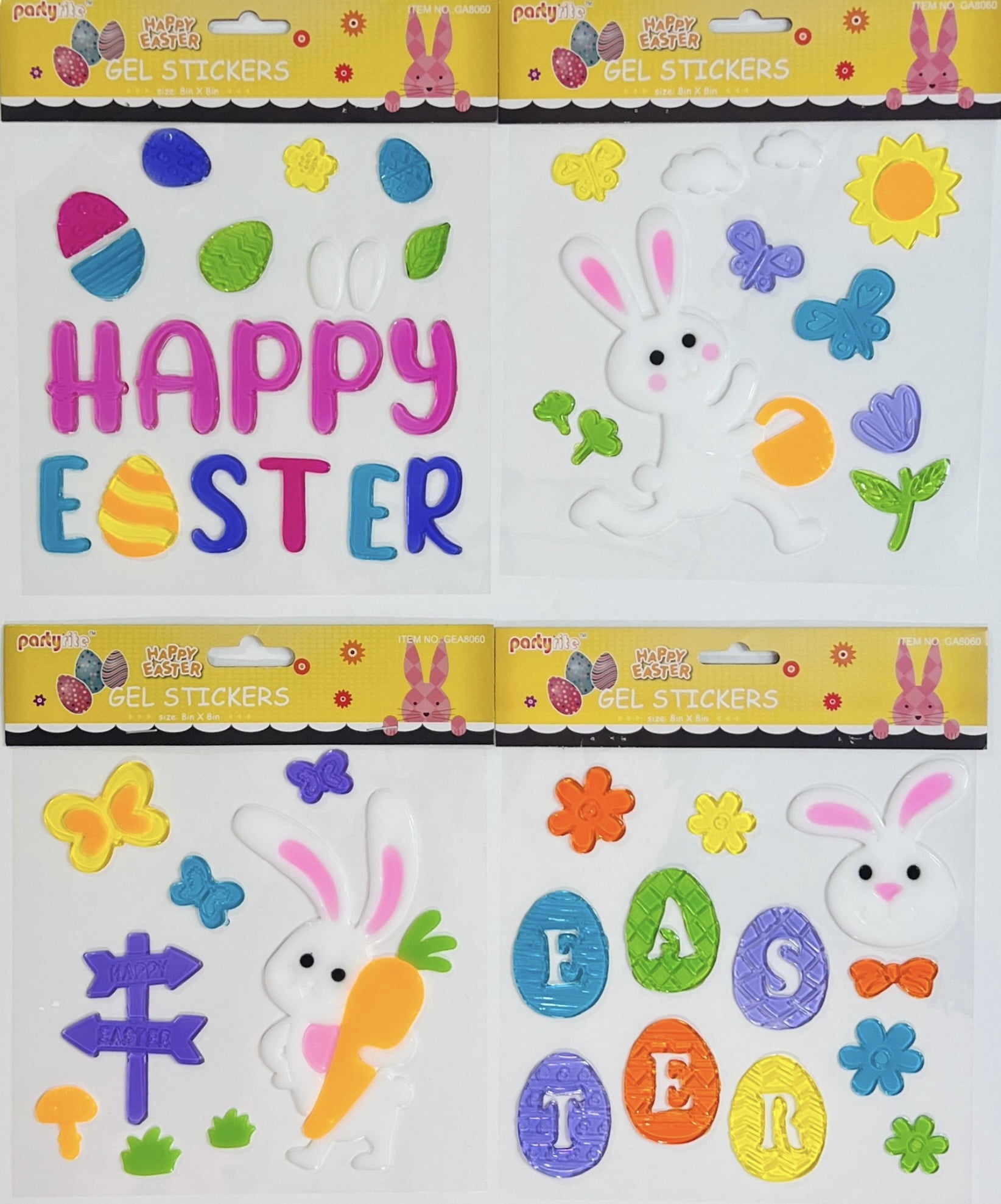 Serafina Home Easter Spring Window Clings Gel Decoration Pack: Colorful ...