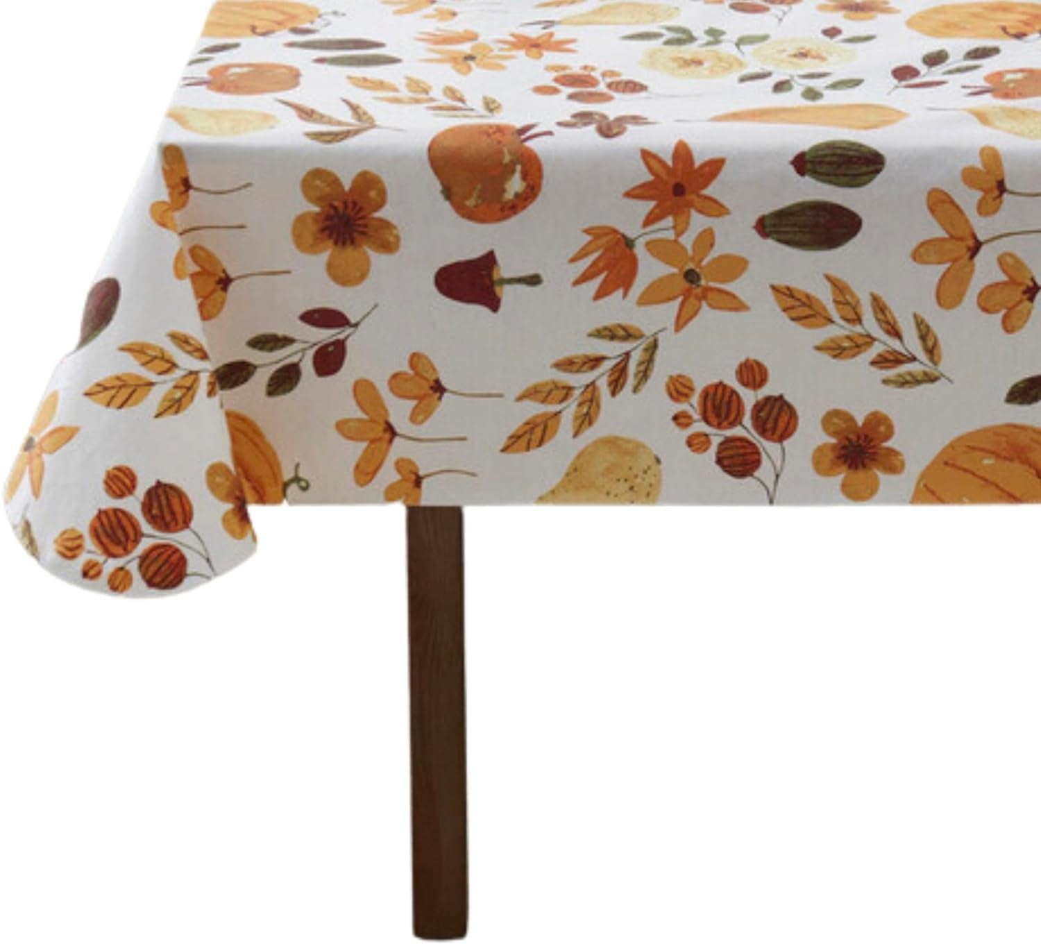 Serafina Home Fall Autumn Flannel Back Vinyl Tablecloth: Traditional ...