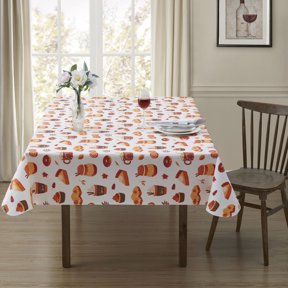 Serafina Home Fall Autumn Flannel Back Vinyl Tablecloth: Traditional ...