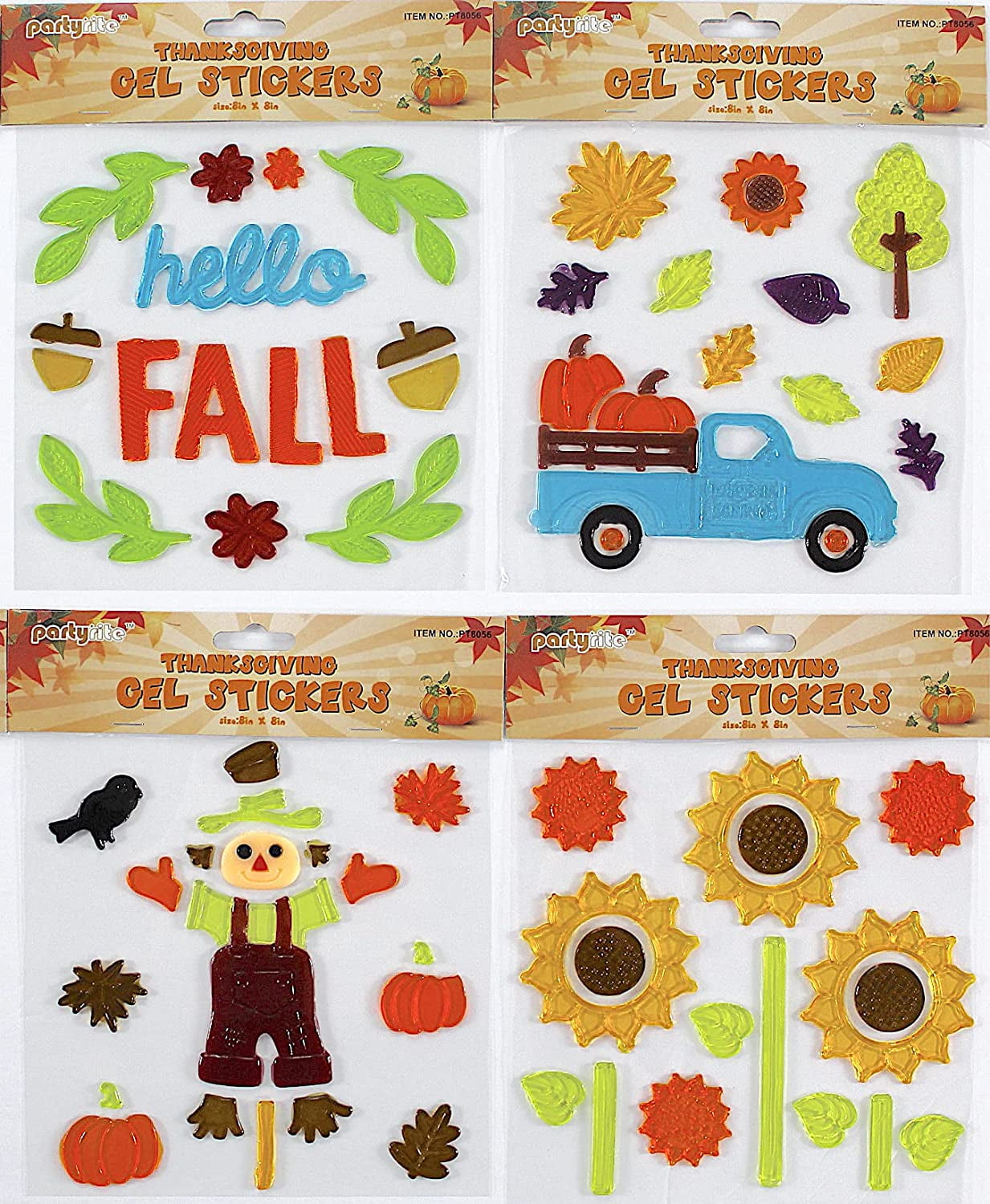 Serafina Home Fall Scarecrow and Pumpkin Truck Gel Wall Decals ...