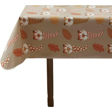 Serafina Home Fall Autumn Flannel Back Vinyl Tablecloth: Traditional ...