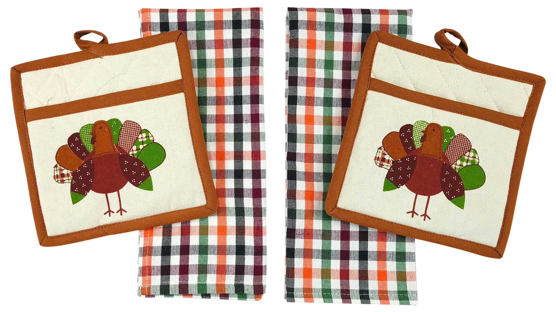 Serafina Home Fall Thanksgiving Kitchen Gift Set: Two Hand Towels and ...