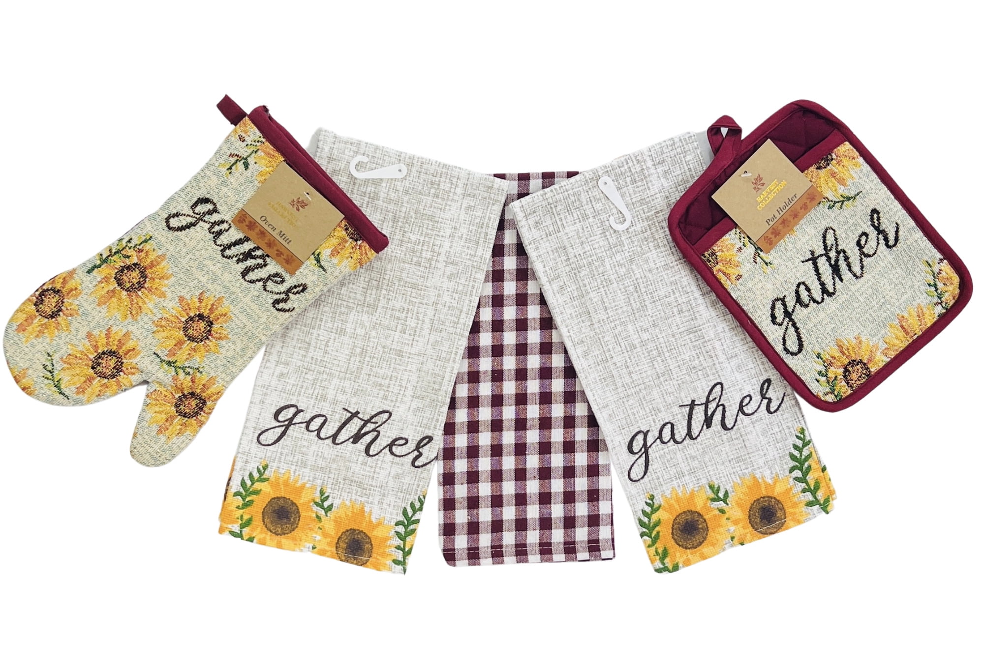 Serafina Home Farmhouse Country Fall Thanksgiving Kitchen Dish Towels ...
