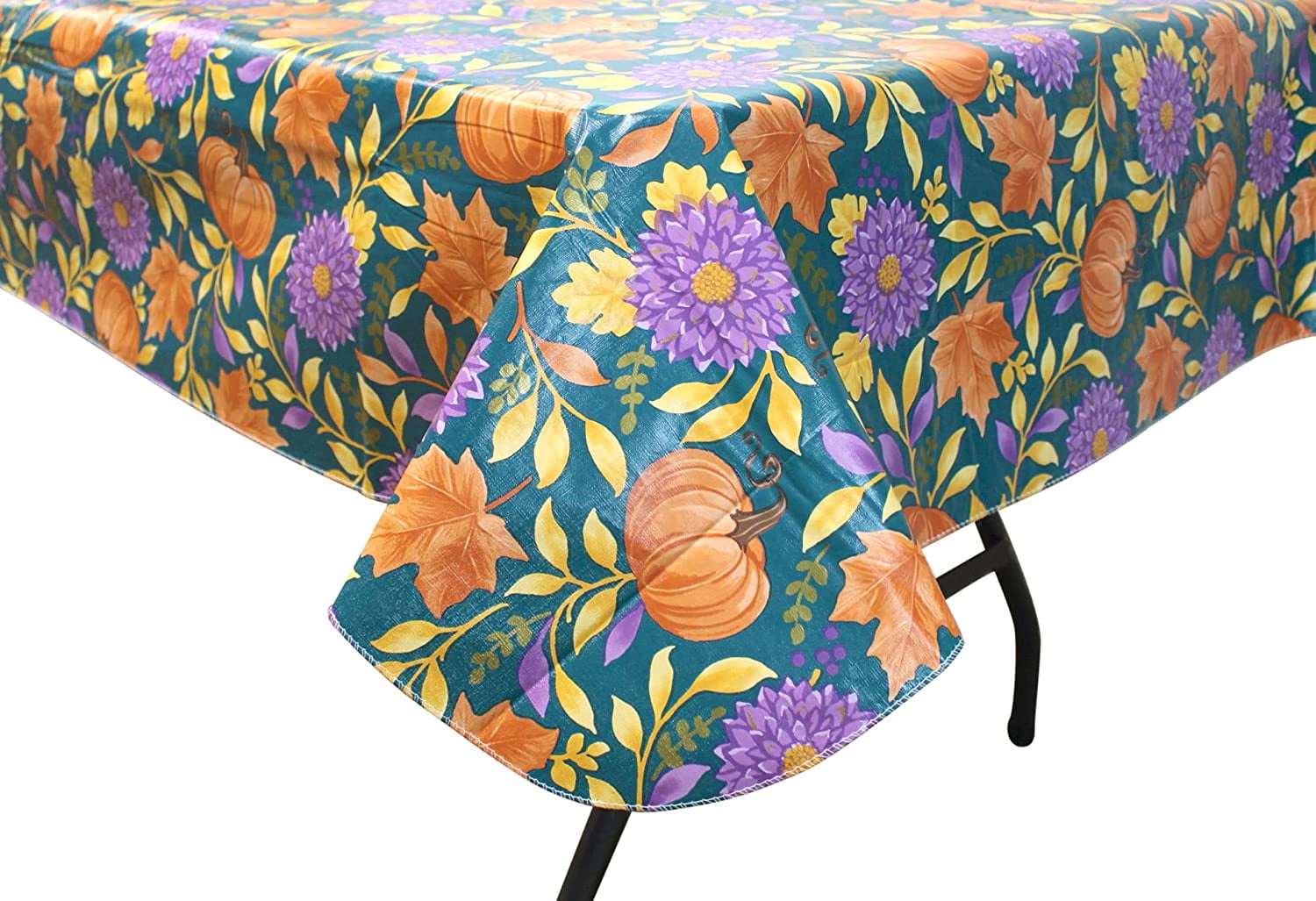 Serafina Home Farmhouse Fall Decor Vinyl Flannel Back Tablecloth ...