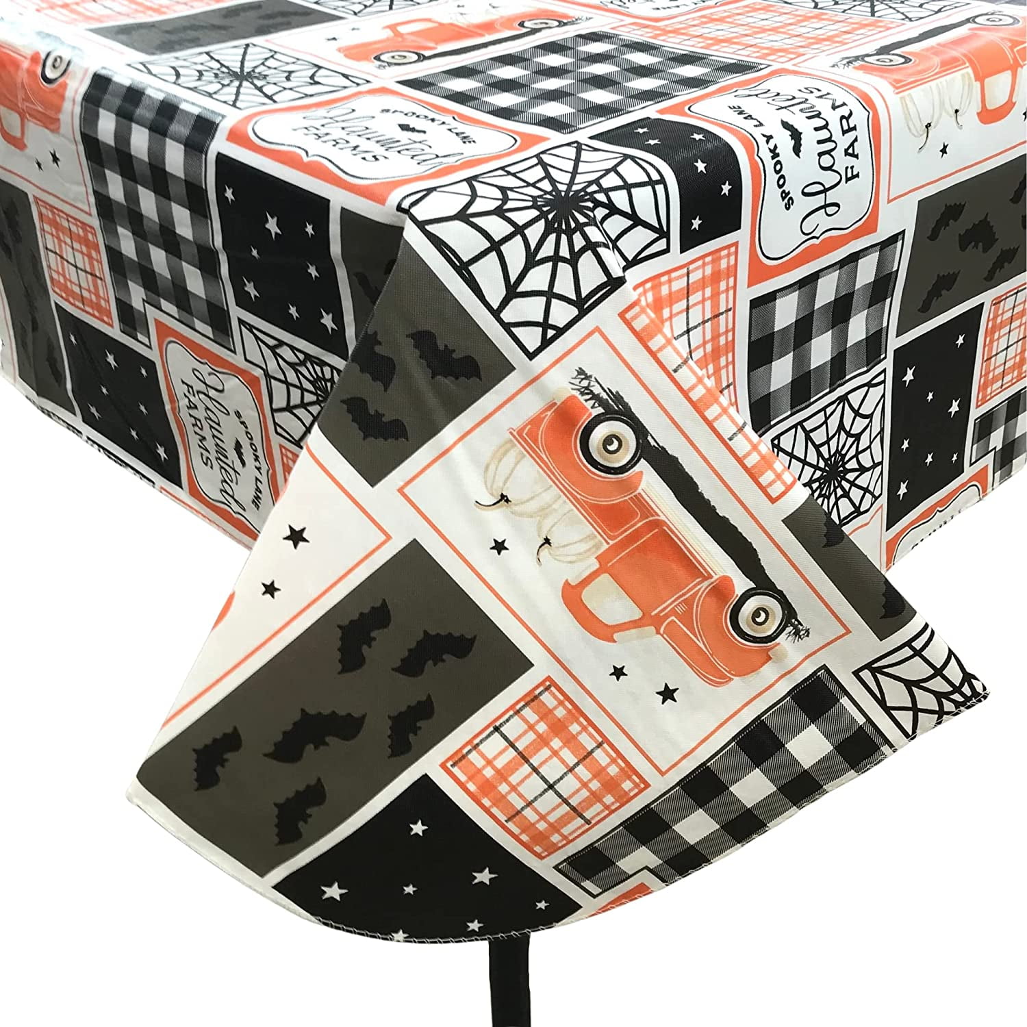 Serafina Home Halloween Flannel Backed Vinyl Tablecloth: Farmhouse ...