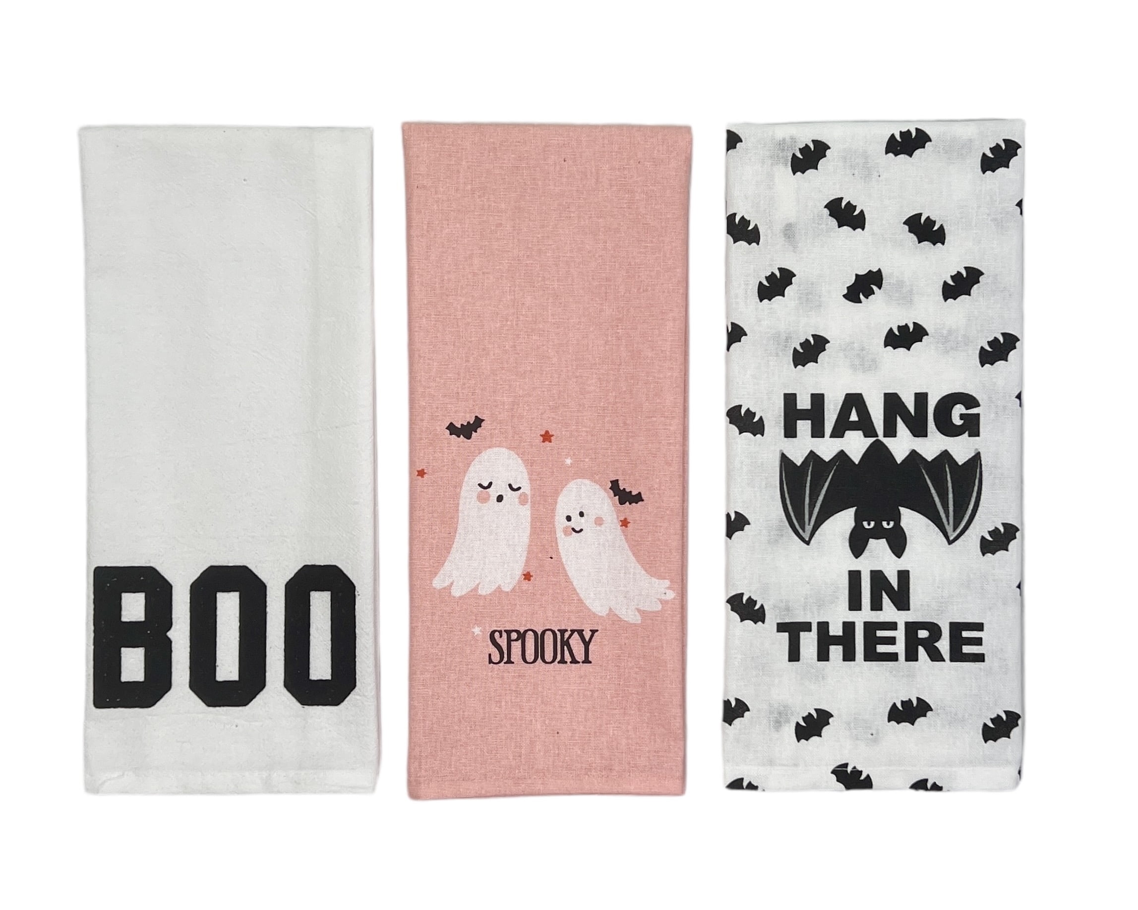 Serafina Home Halloween Kitchen Towel Set: Boo And Spooky Bat Kitchen ...