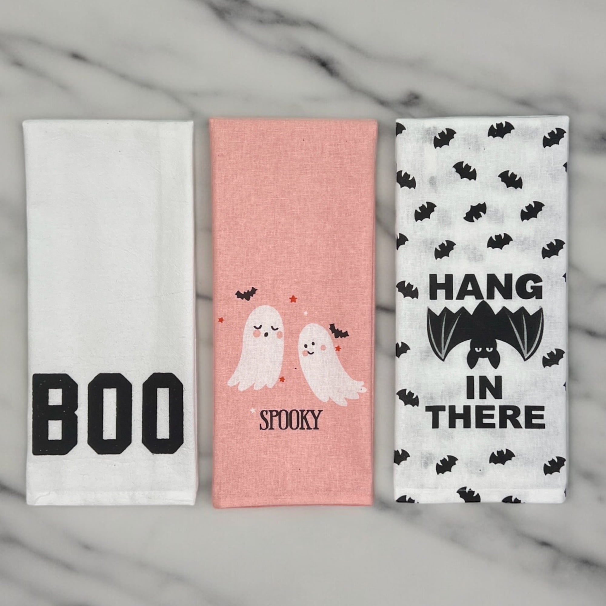 Serafina Home Halloween Kitchen Towel Set: Boo And Spooky Bat Kitchen ...