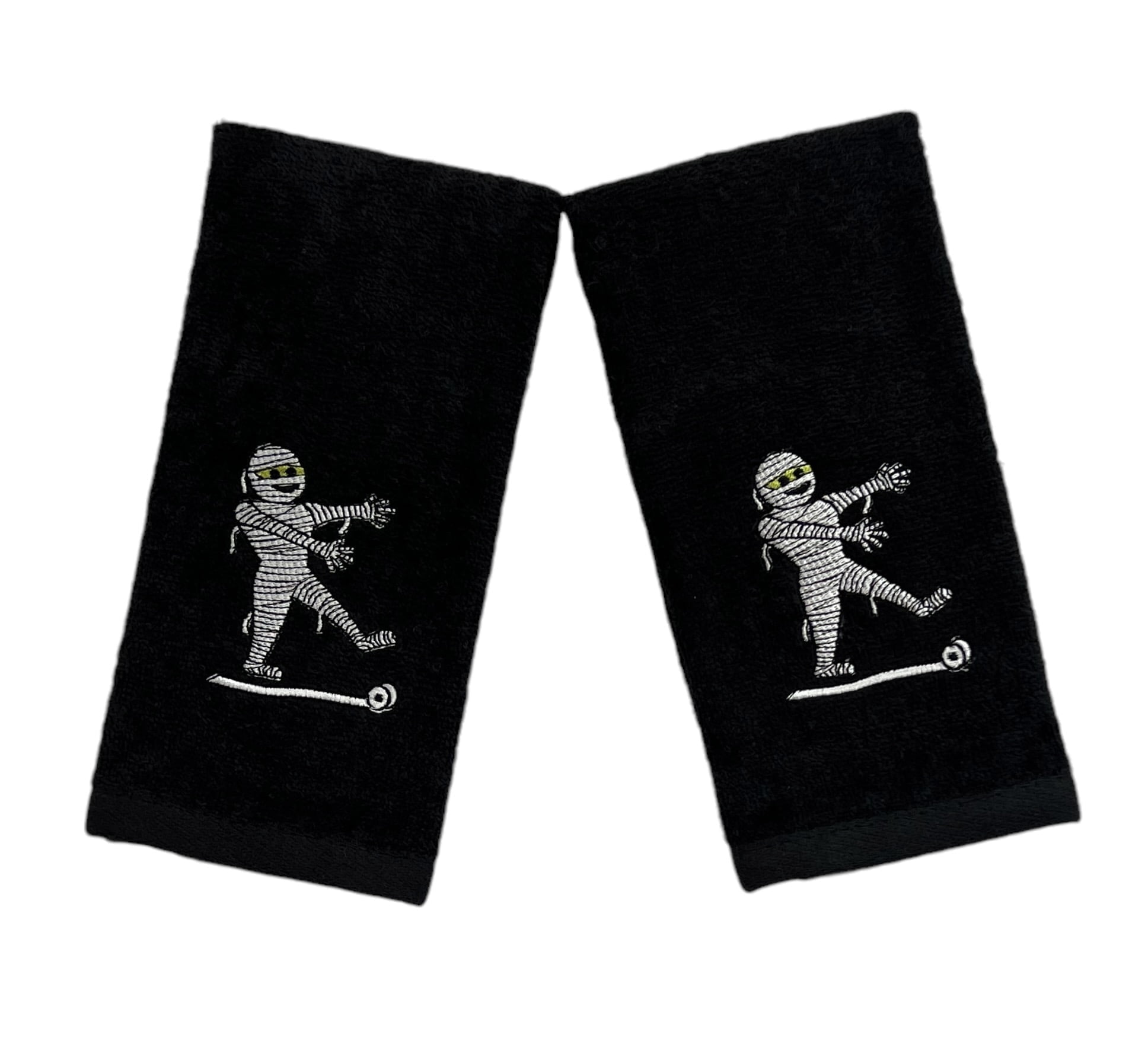 Serafina Home Halloween Bathroom Fingertip Towels – Set of 2 Black ...