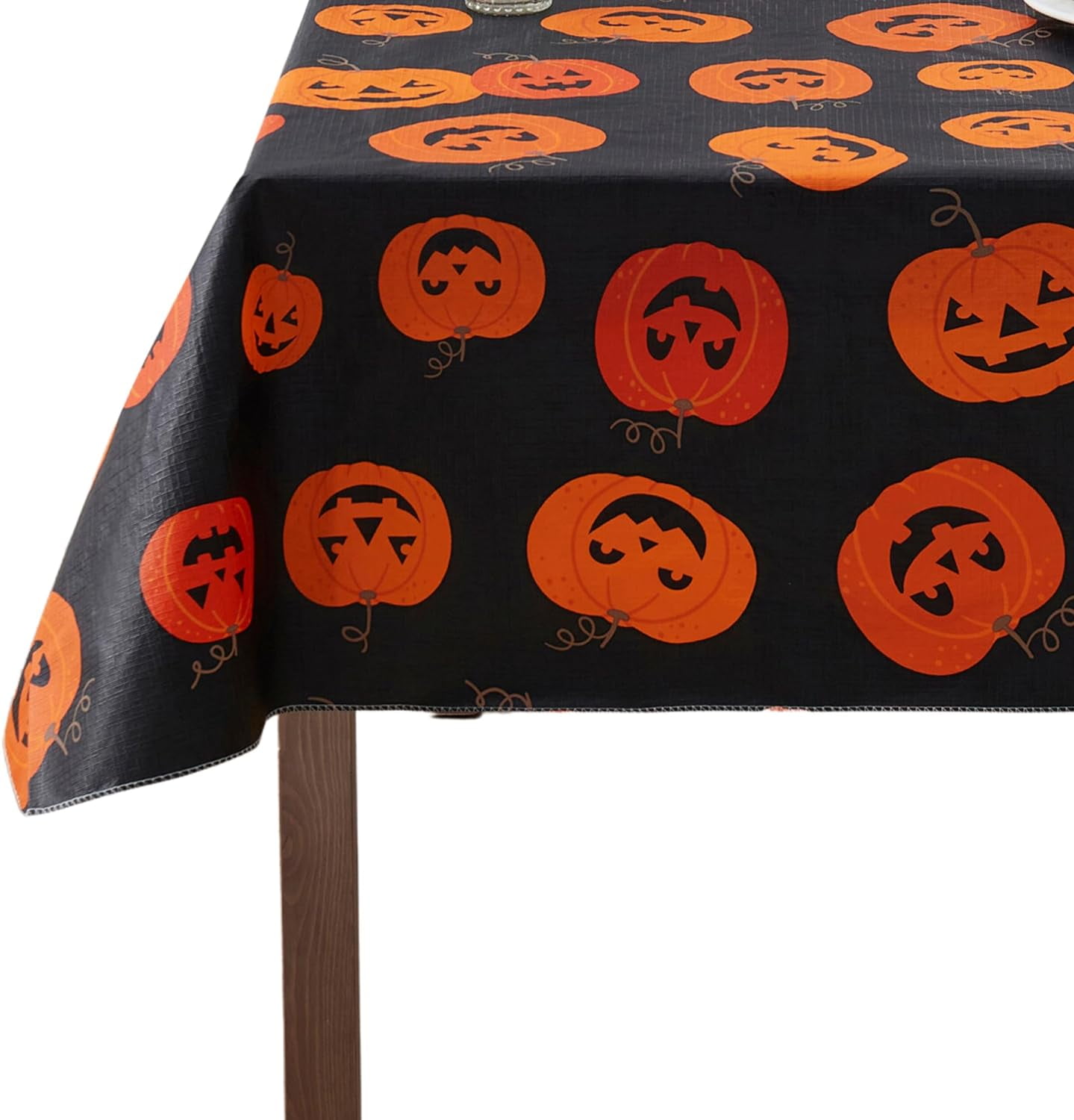 Serafina Home Halloween Vinyl Tablecloth: PEVA Vinyl with Flannel ...