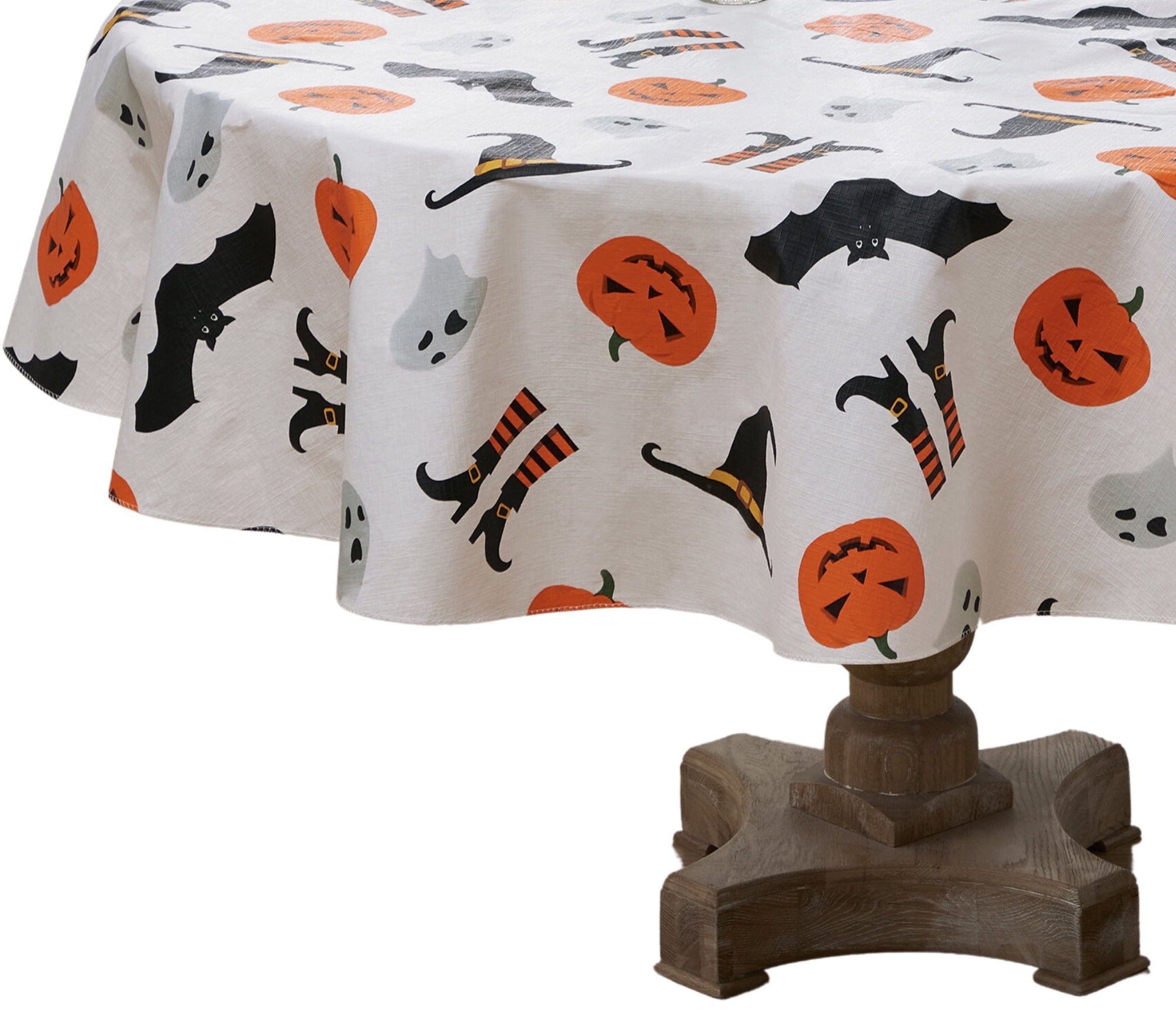 Serafina Home Halloween Vinyl Tablecloth: PEVA Vinyl with Flannel ...
