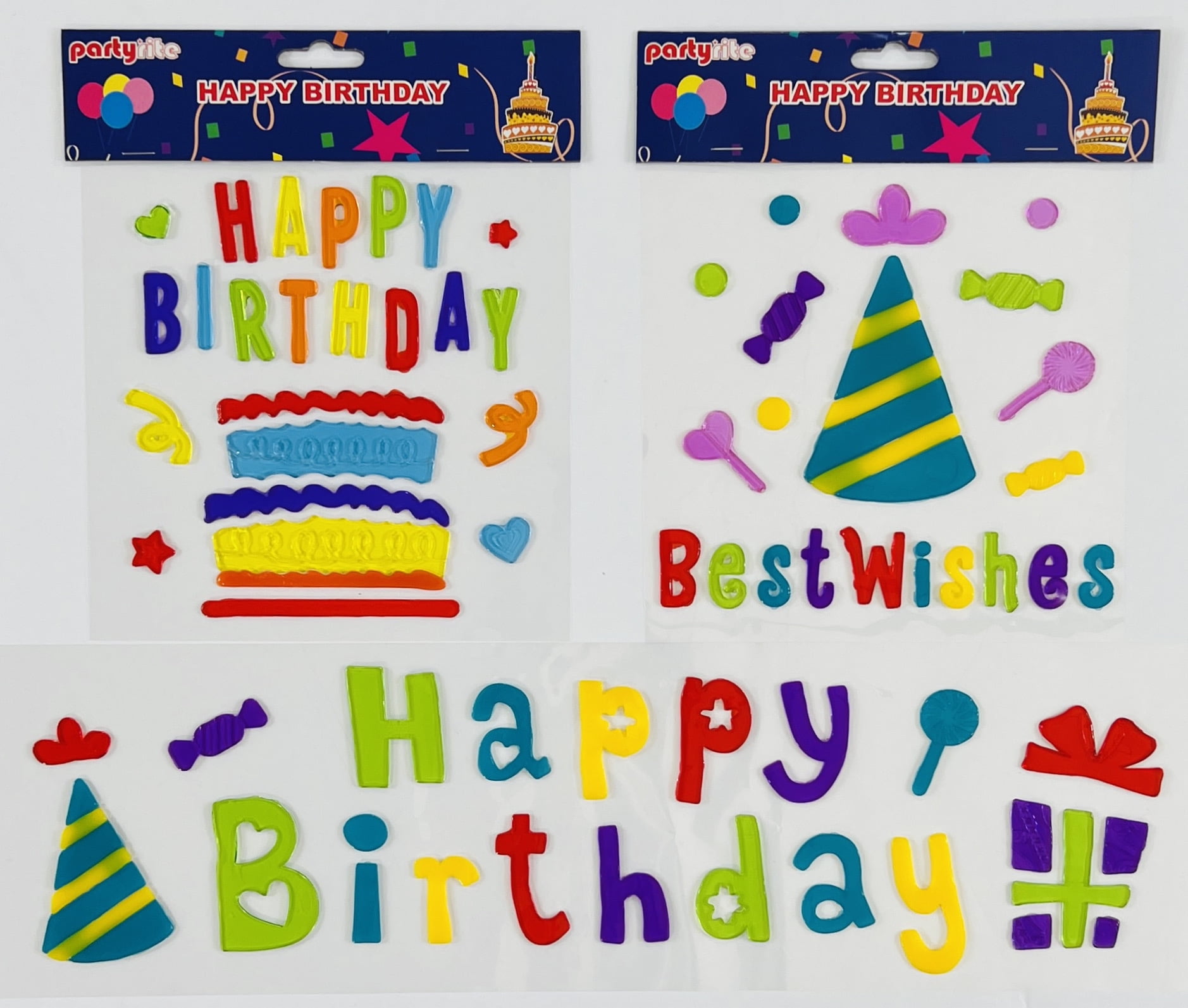 Serafina Home Happy Birthday Gel Clings For Home Office Business ...