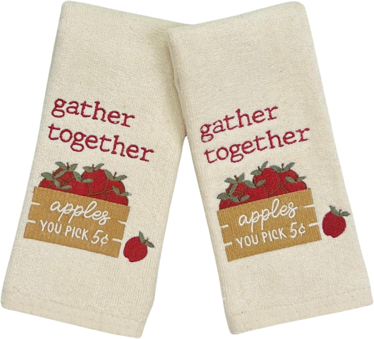 Serafina Home Autumn Fall Bathroom Fingertip Towels – Set of 2 Ivory ...