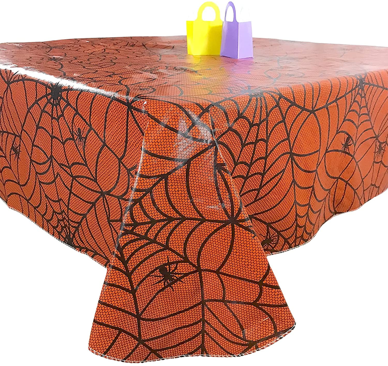 Serafina Home Haunted Halloween Flannel Backed Vinyl Tablecloth: Spooky ...