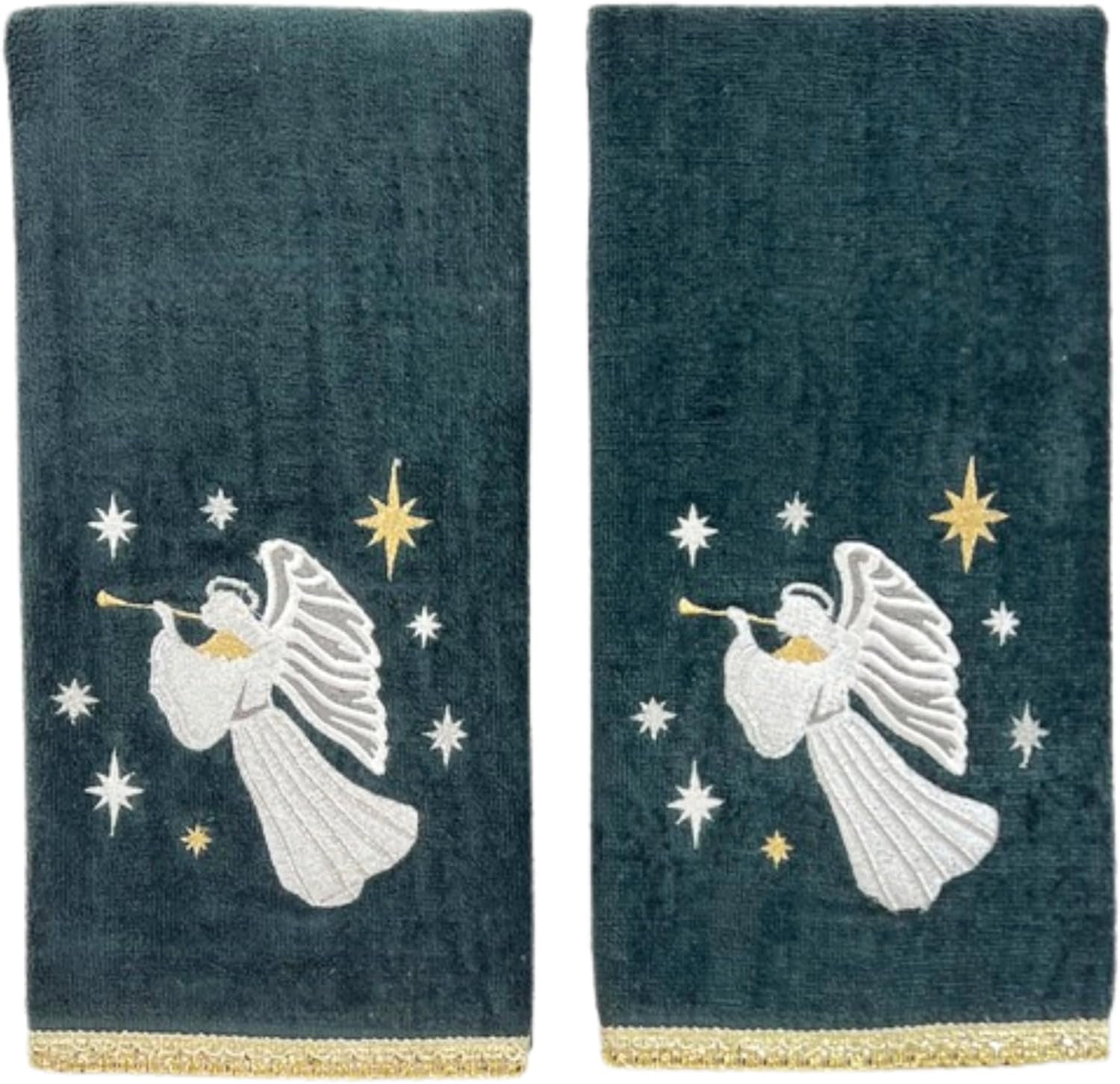Serafina Home Holiday Christmas Angel Bath Hand Towels, Luxuious ...