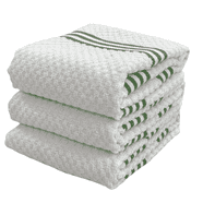 "Serafina Home Dark Green Dish Cloth Towels: 100% Cotton, Absorbent ...
