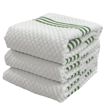 "Serafina Home Dark Green Dish Cloth Towels: 100% Cotton, Absorbent ...