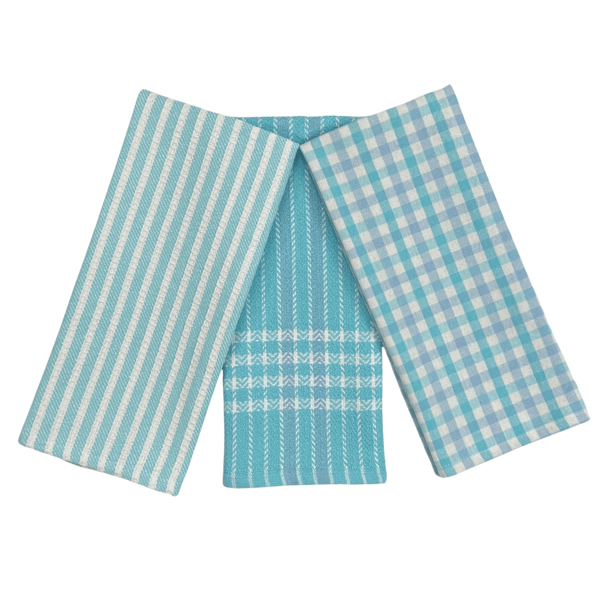 Serafina Home Light Blue Kitchen Towels: 100% Cotton Soft Absorbent Set ...