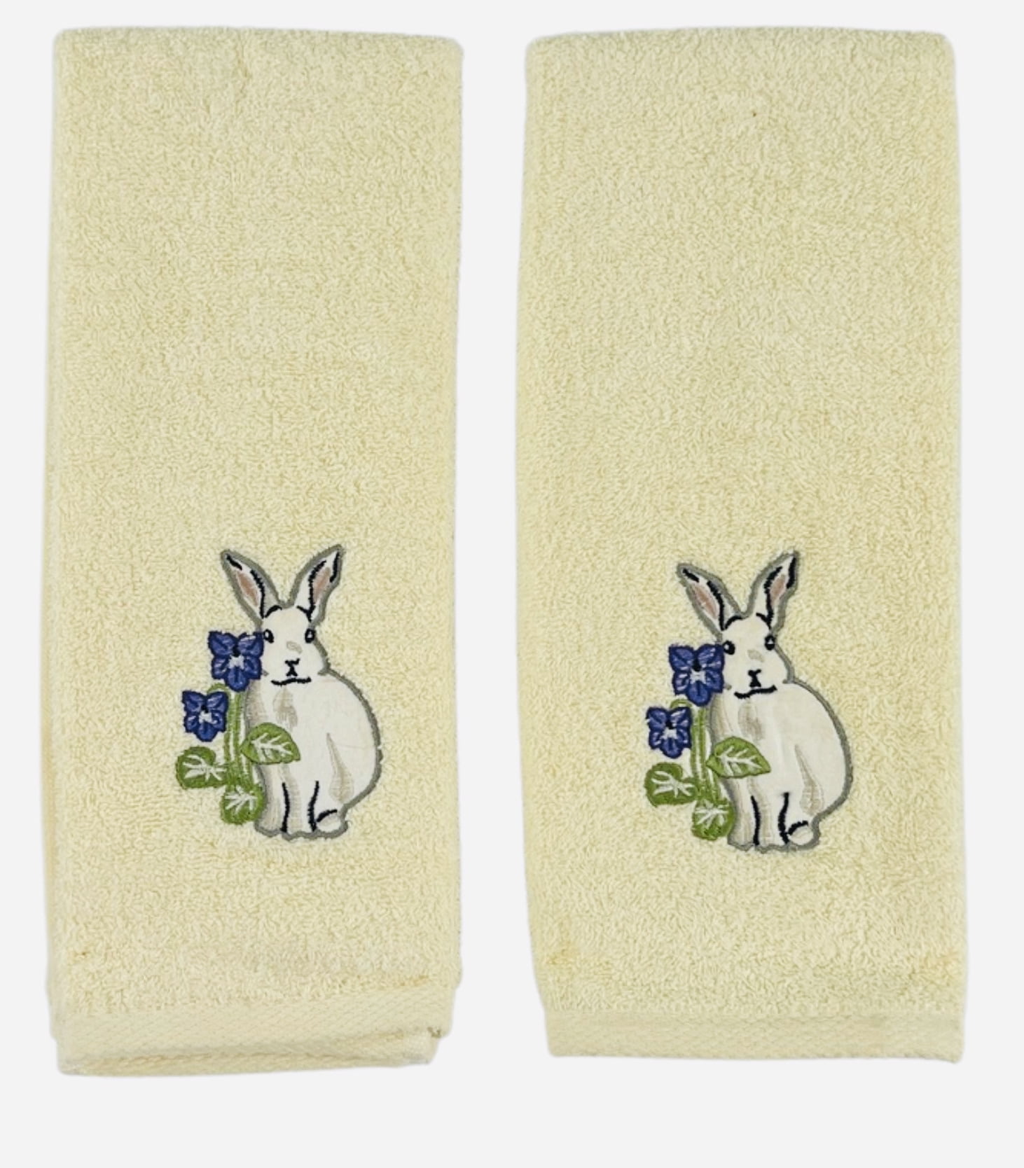 Serafina Home Luxury Easter Spring Hand Towels, Ivory, Embroidered ...
