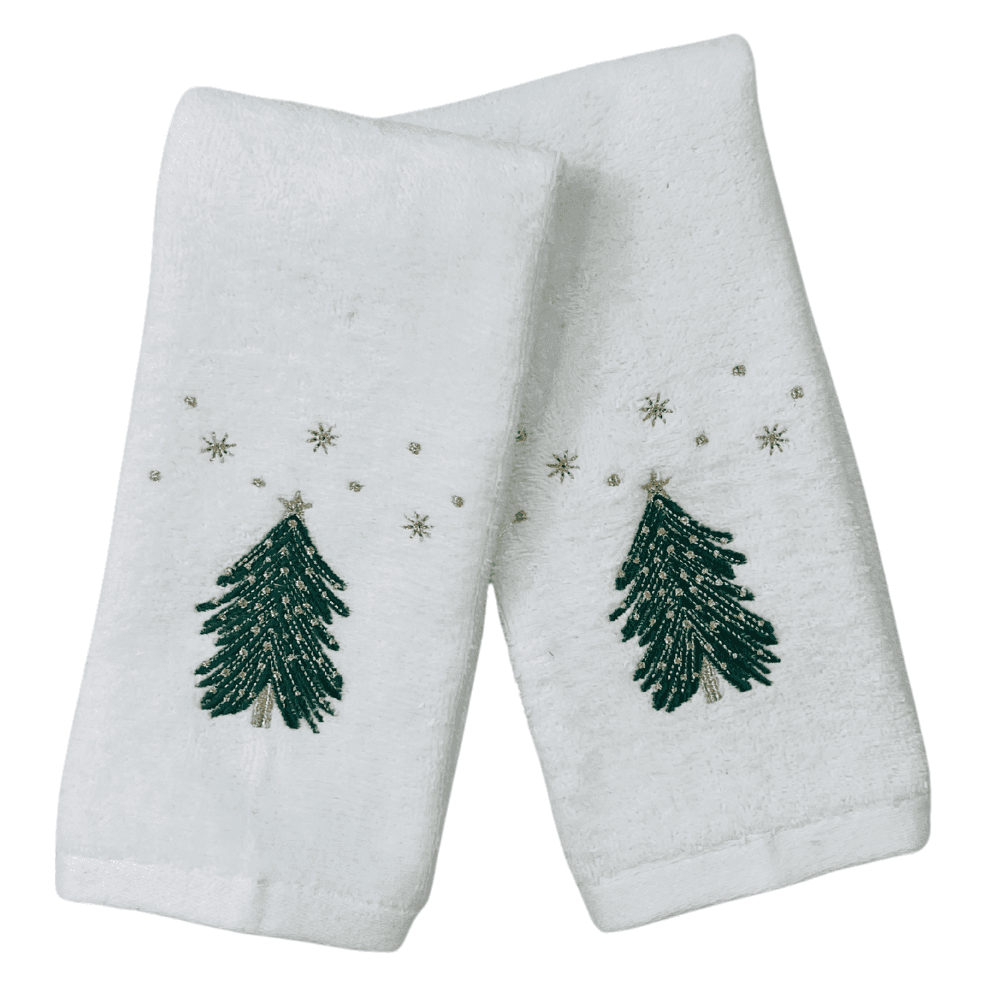 Serafina Home Luxury Holiday Christmas Fingertip Towel Set, Decorated ...