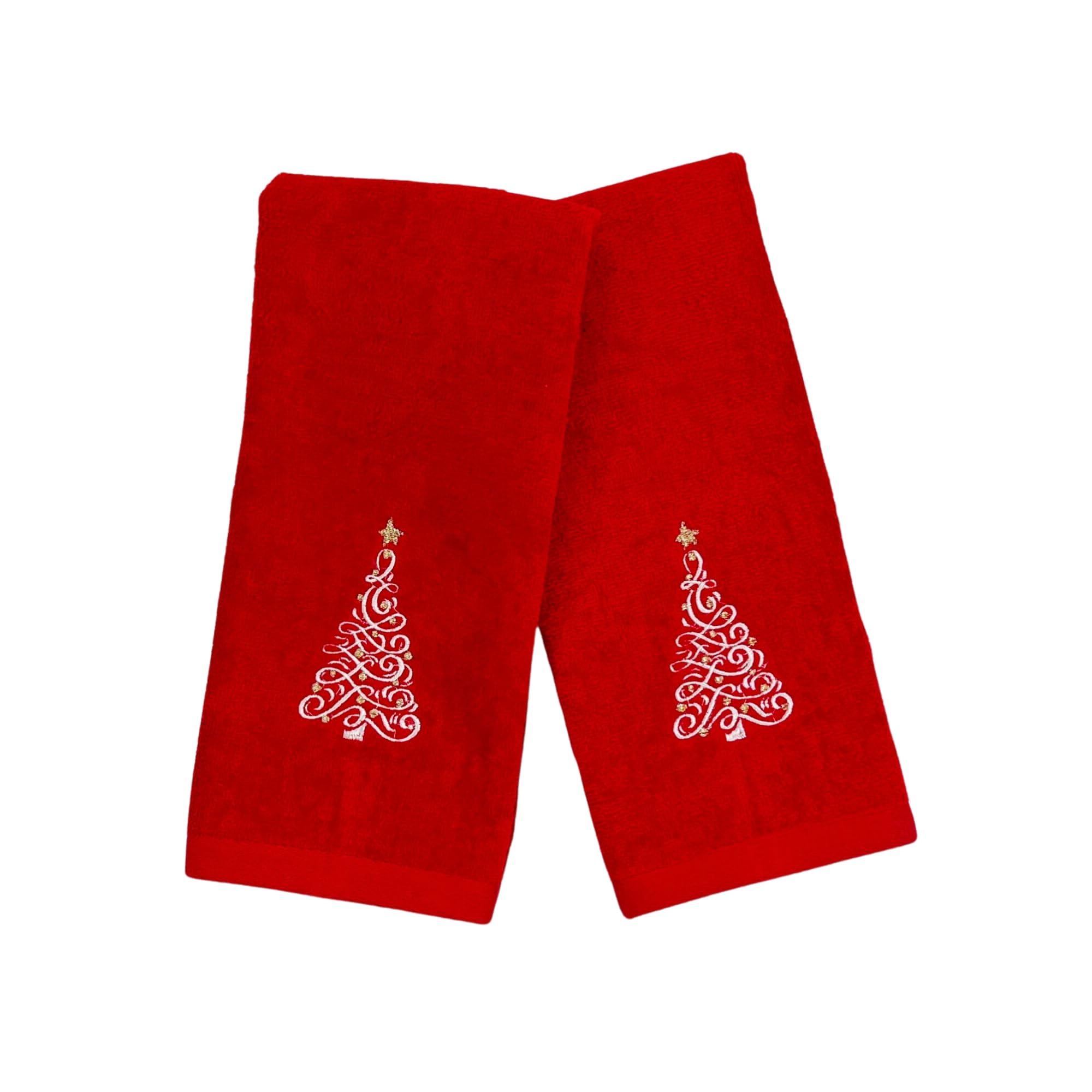 Serafina Home Luxury Holiday Christmas Hand Towel Set: Contemporary ...