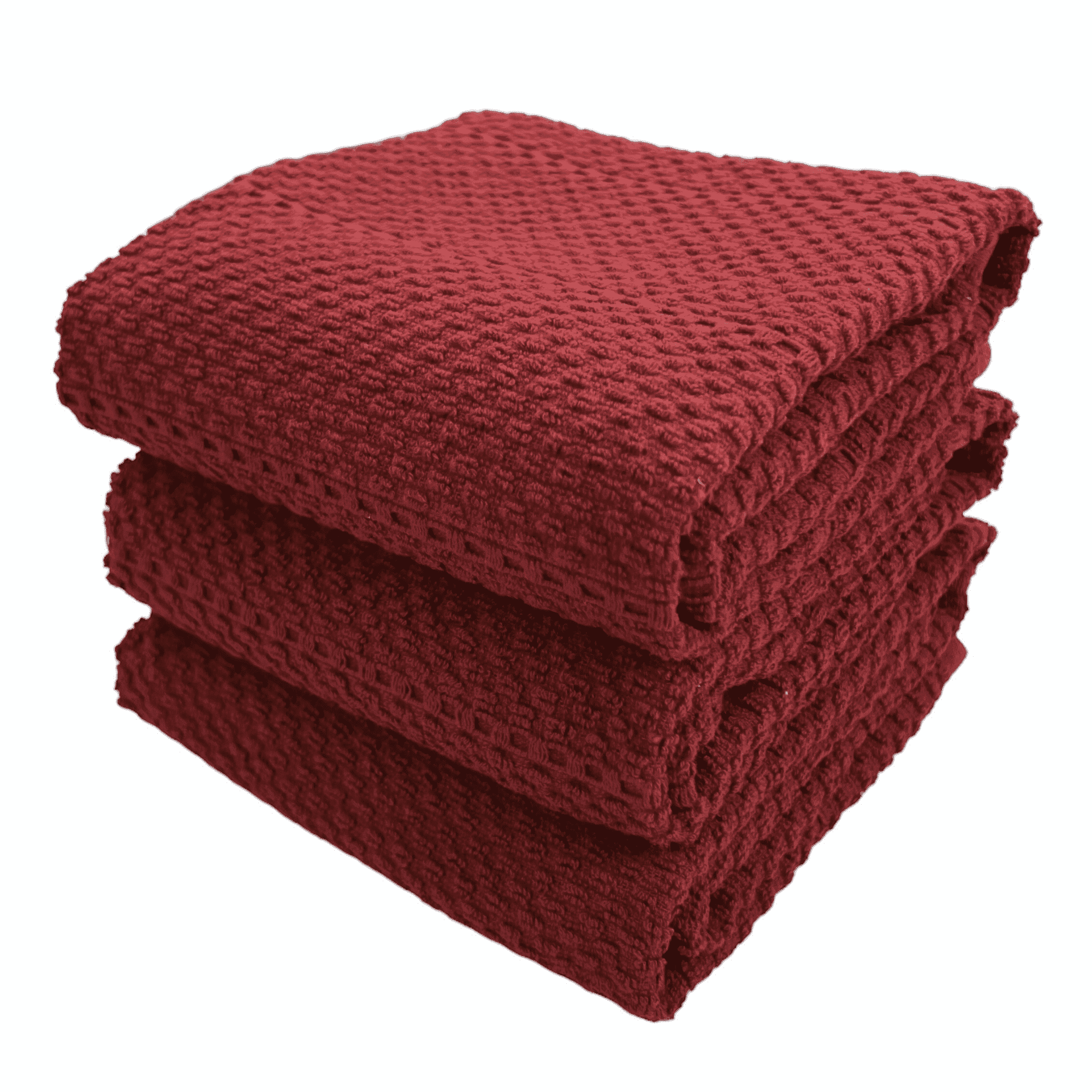 Serafina Home Maroon Dark Red Brick Red Kitchen Hand Dish Towels ...
