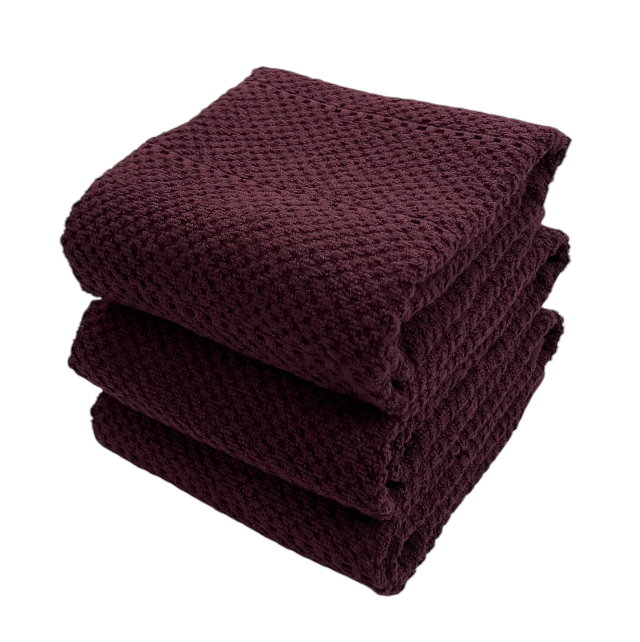 Serafina Home Maroon Kitchen Dish Towels: (18" x 28", 3 Pack) 100% ...
