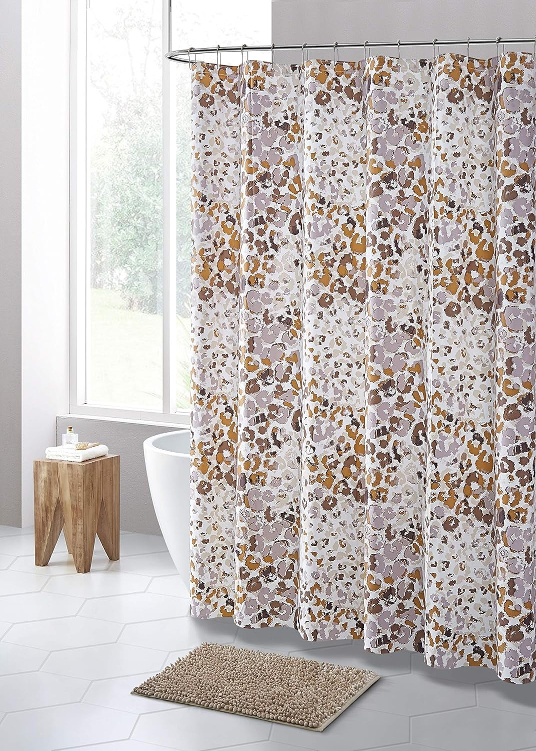 Serafina Home PEVA Animal Print Shower Curtains: Sweet Cheetah Pattern ...