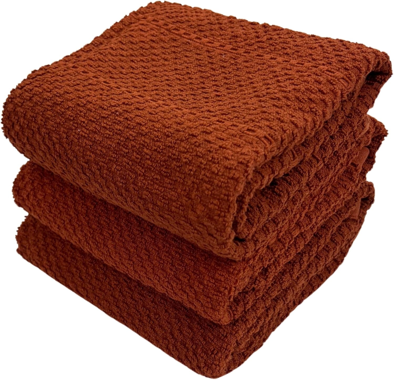 Serafina Home Rust Cinnamon Kitchen Hand Dish Towels: Oversized 28" x ...